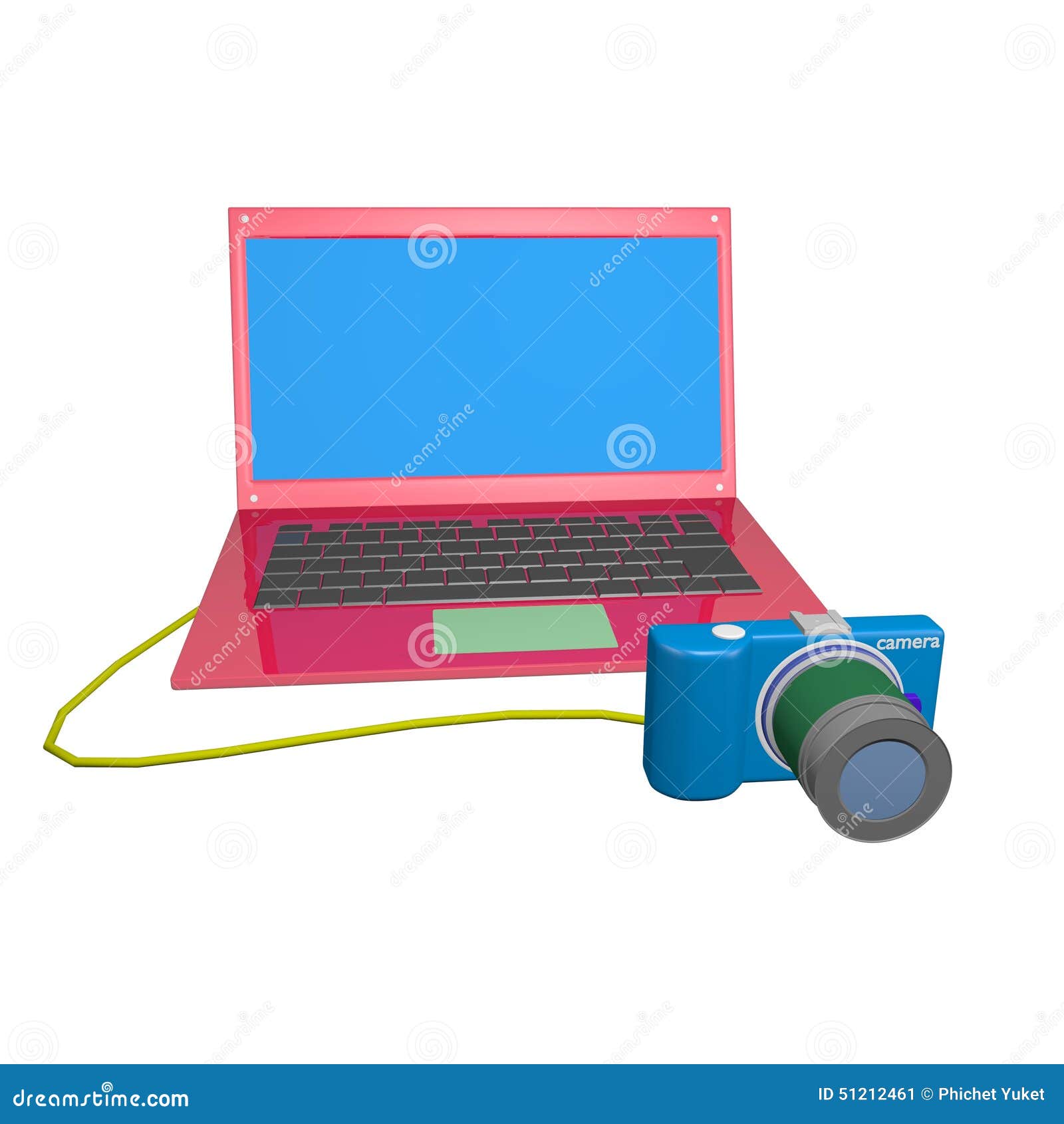 Camera connection computer stock illustration. Illustration of graphics ...