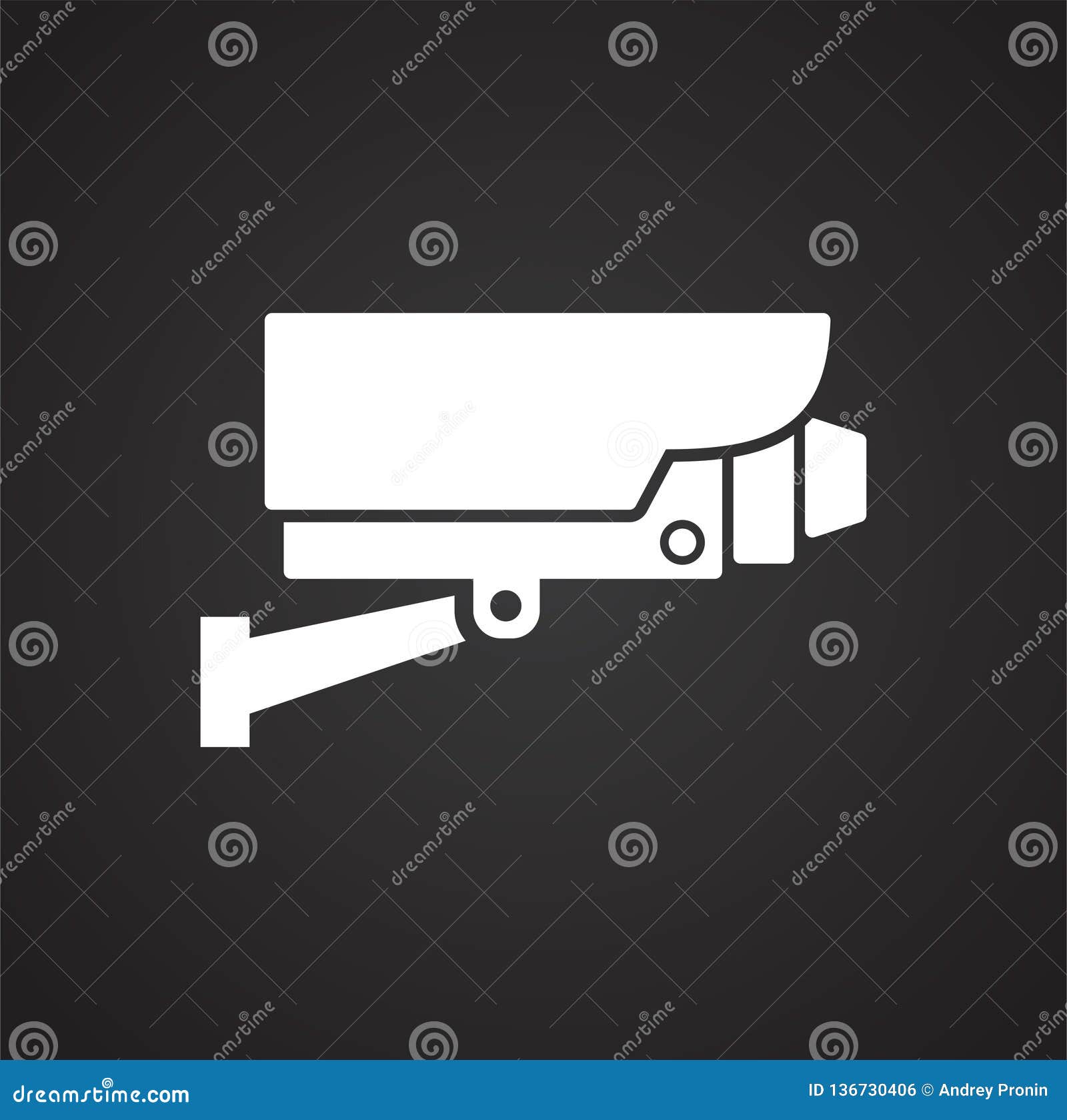 Camera Control Icon on Black Background for Graphic and Web Design ...