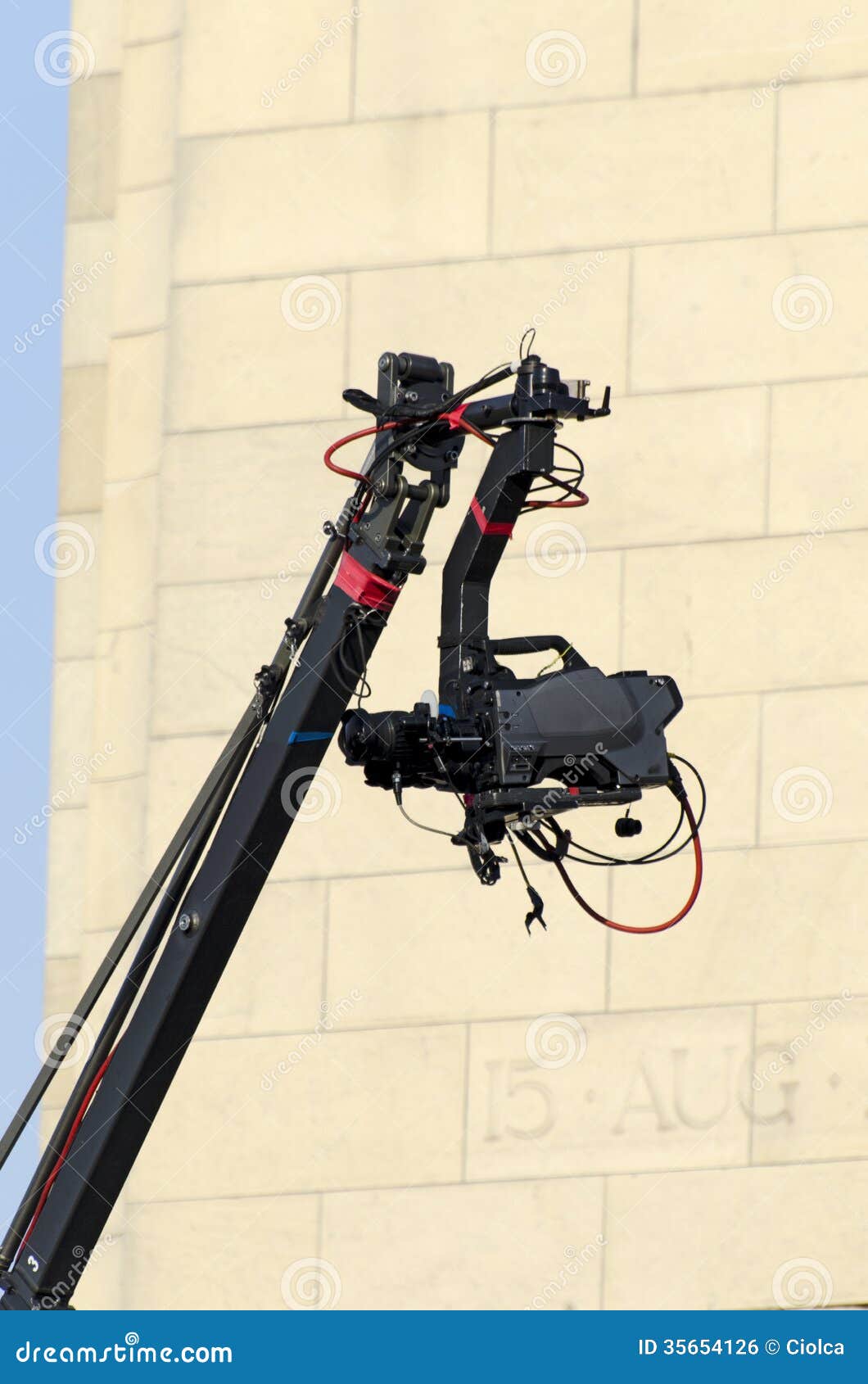 Camera on a crane stock photo. Image of live, electronic - 35654126
