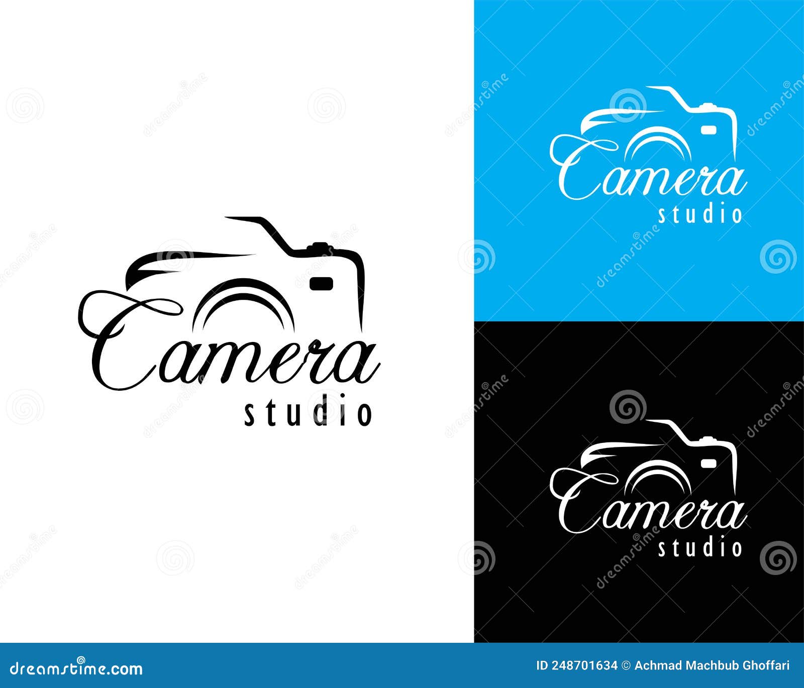 Camera Creative Logo Art Draw Design Black Stock Illustration ...