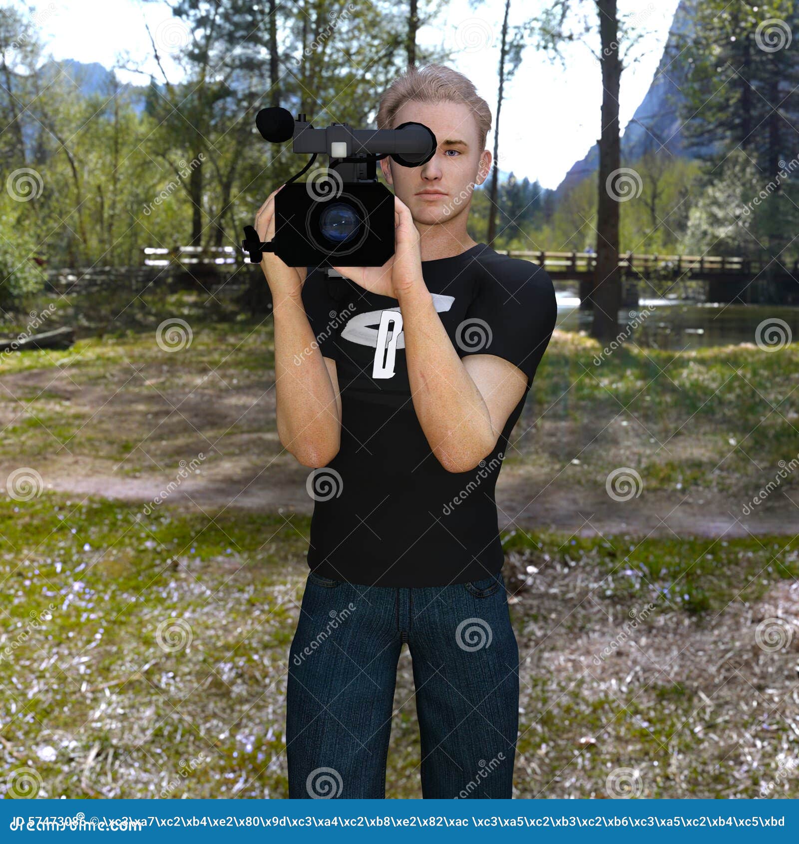 Camera crew stock photo. Image of machine, posing, news - 57473086