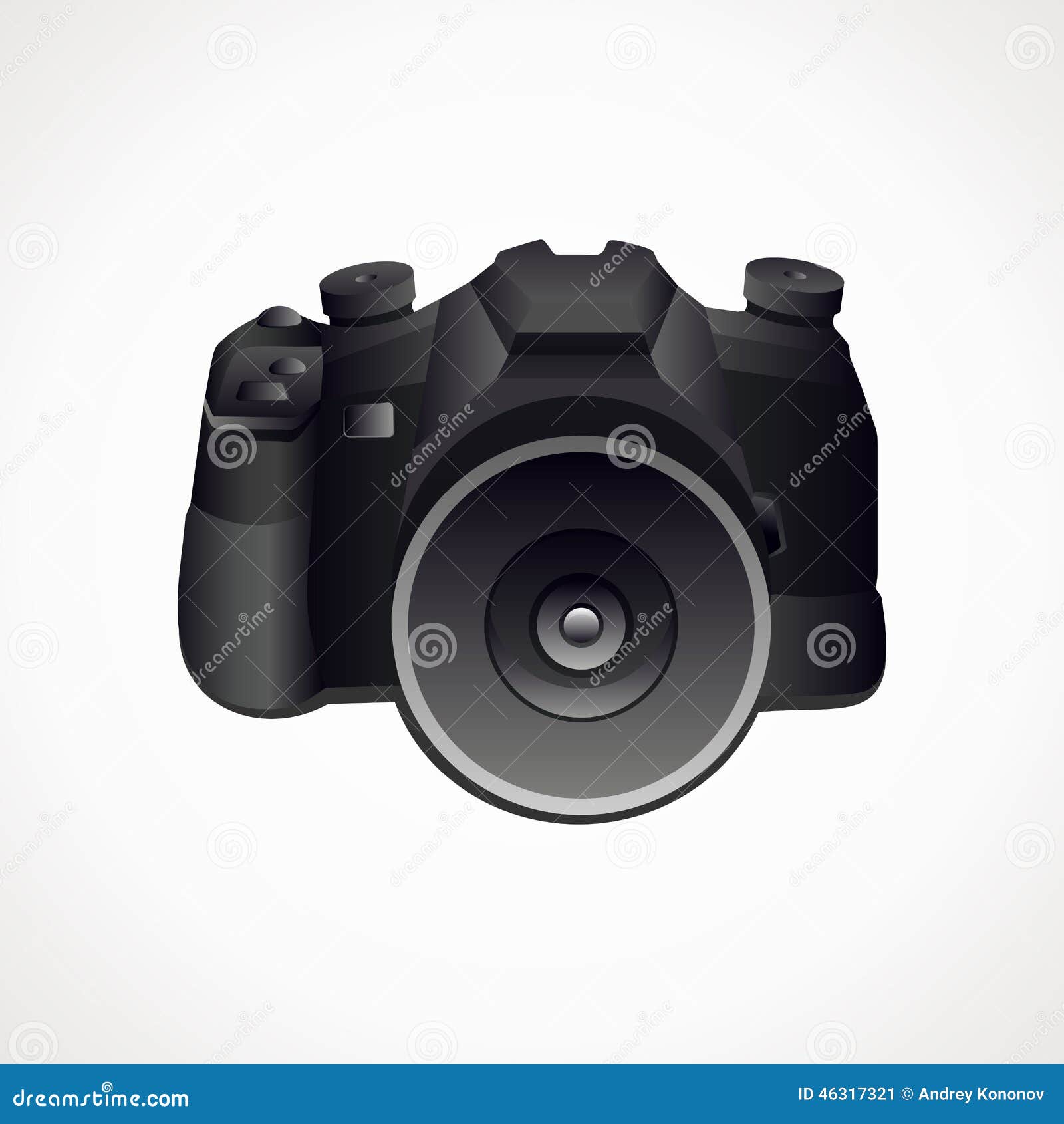 Camera 3D stock vector. Illustration of silhouette, gray - 46317321