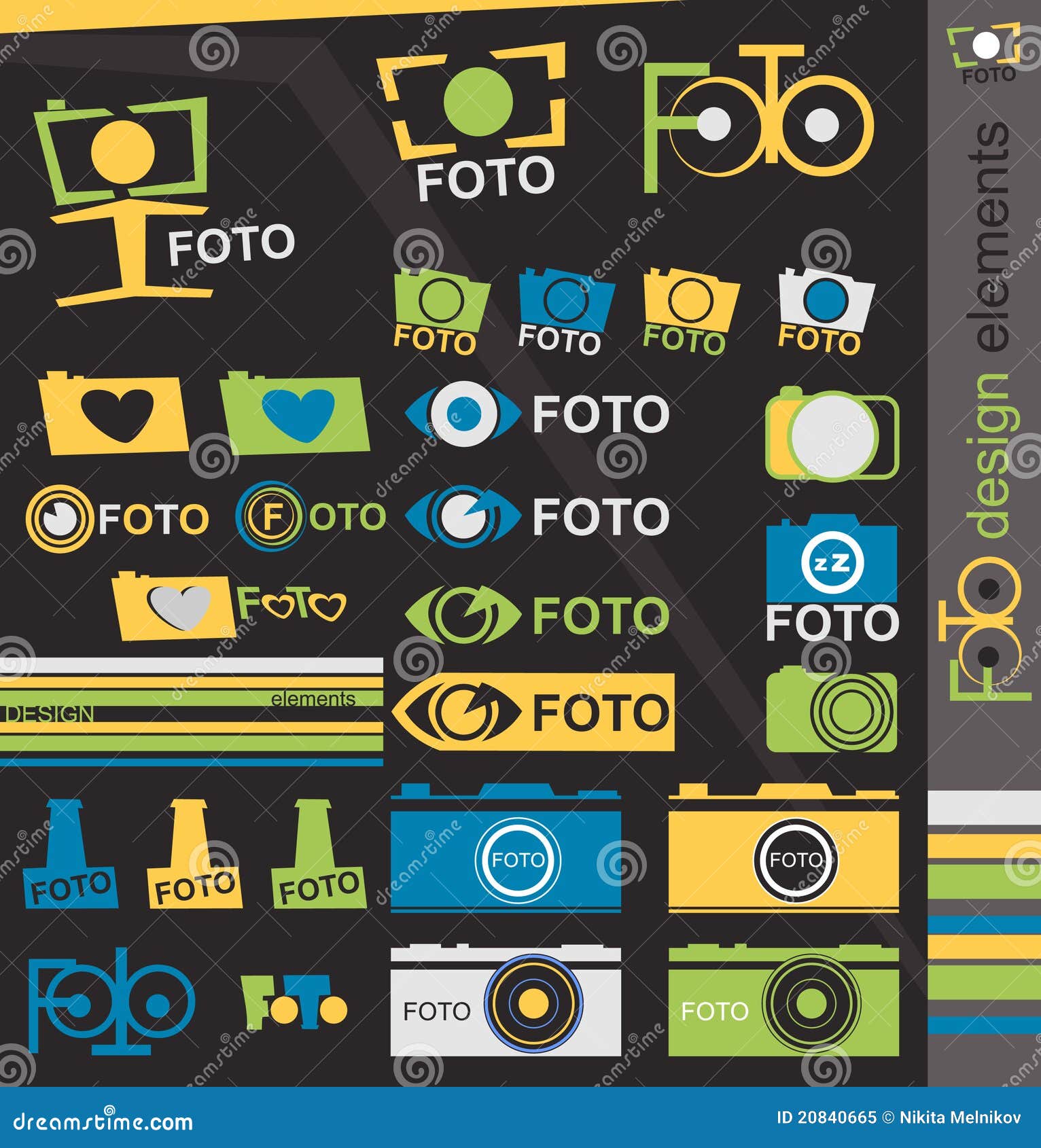 Camera design elements stock vector. Illustration of electroni - 20840665
