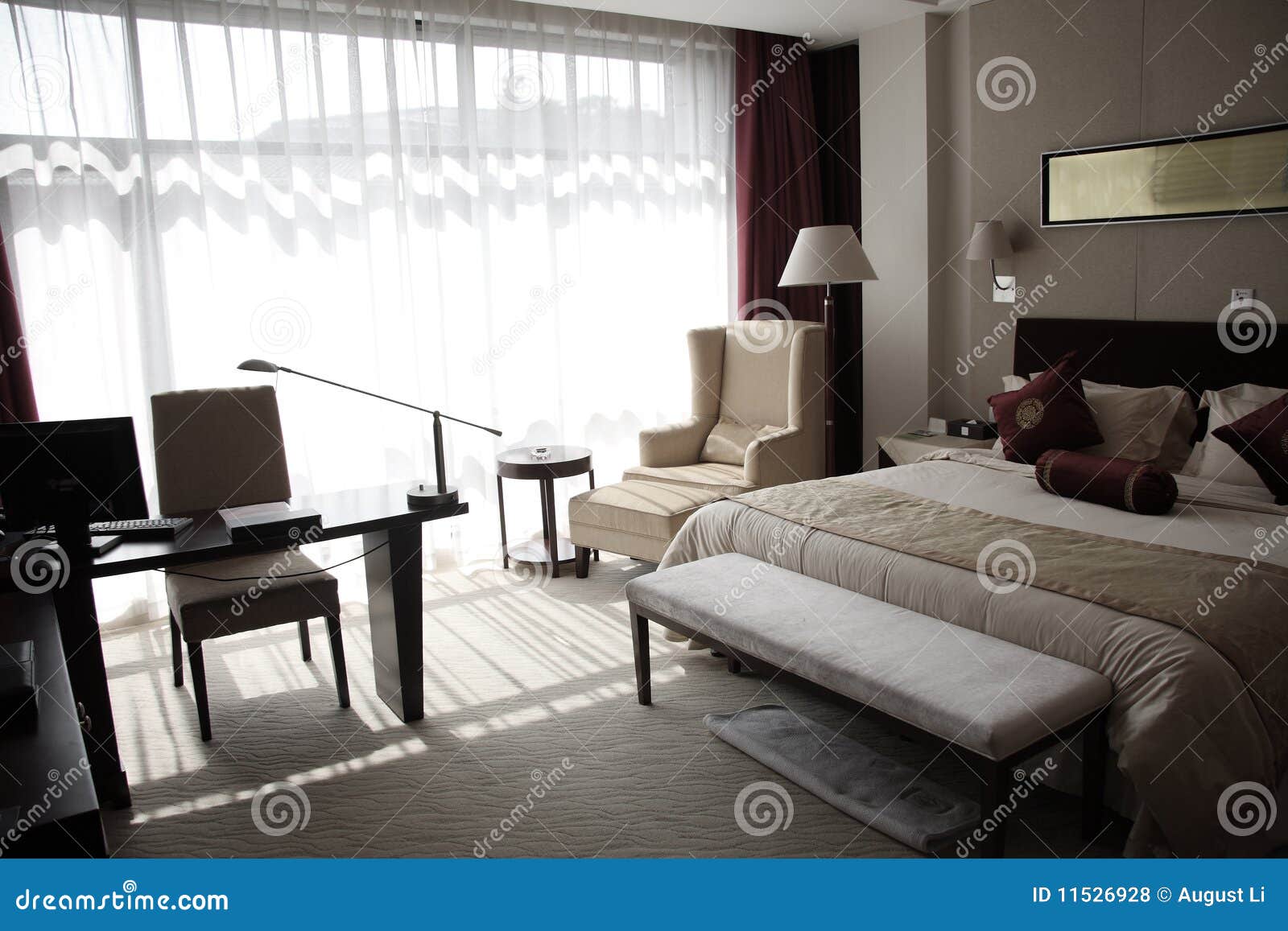 Camera Di Albergo Della Camera Da Letto Fotografia Stock - Immagine di ...