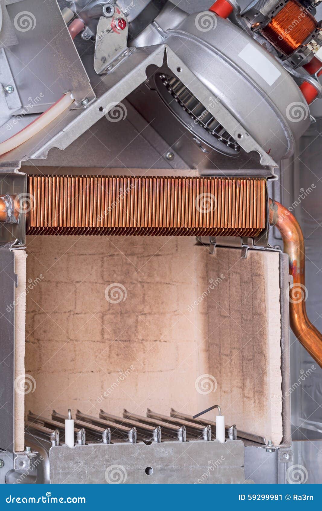 Camera Di Combustione Della Caldaia a Gas Immagine Stock - Immagine di ...