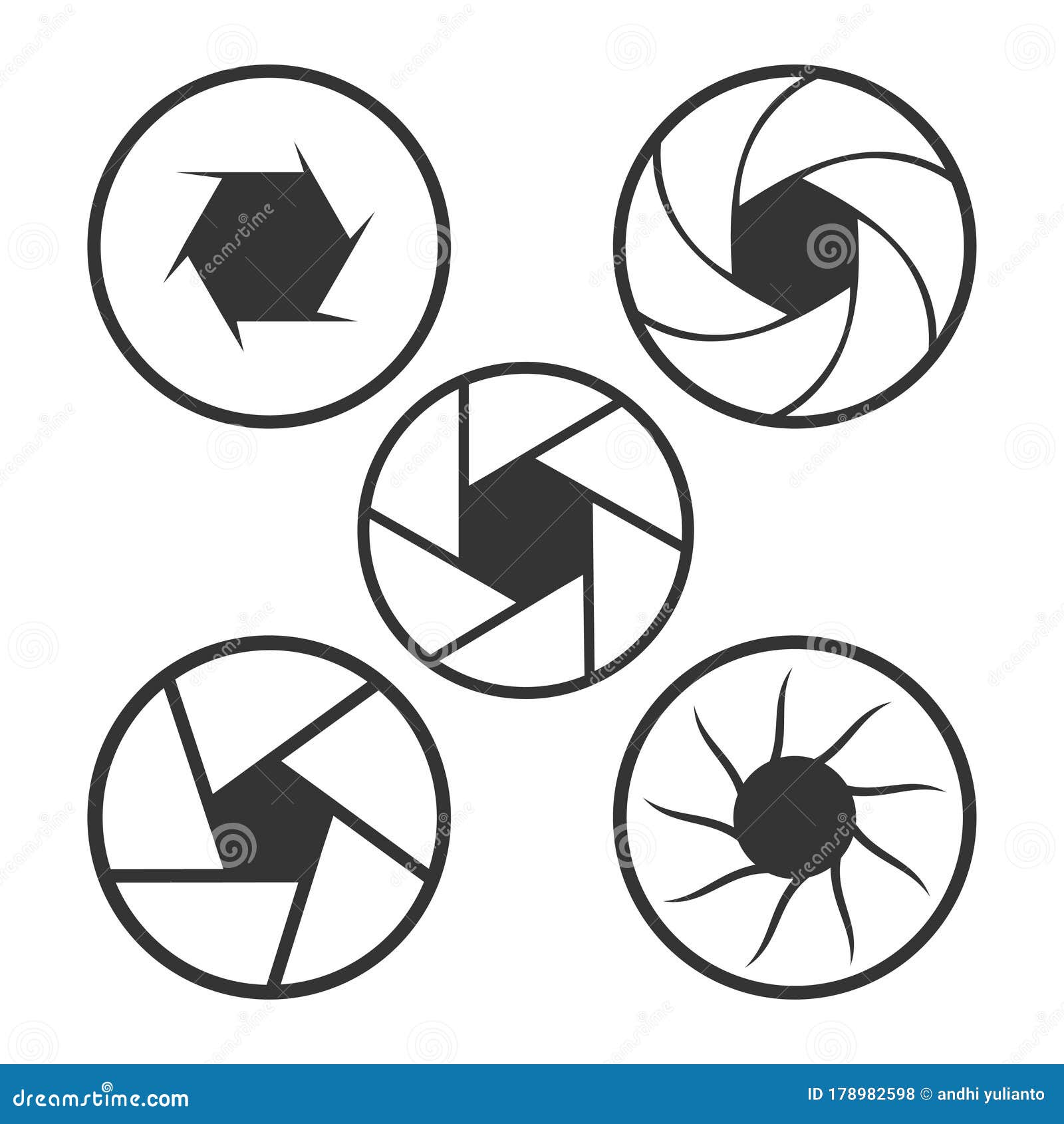 Camera Diaphragm Lens Vector Logo Design Stock Illustration ...