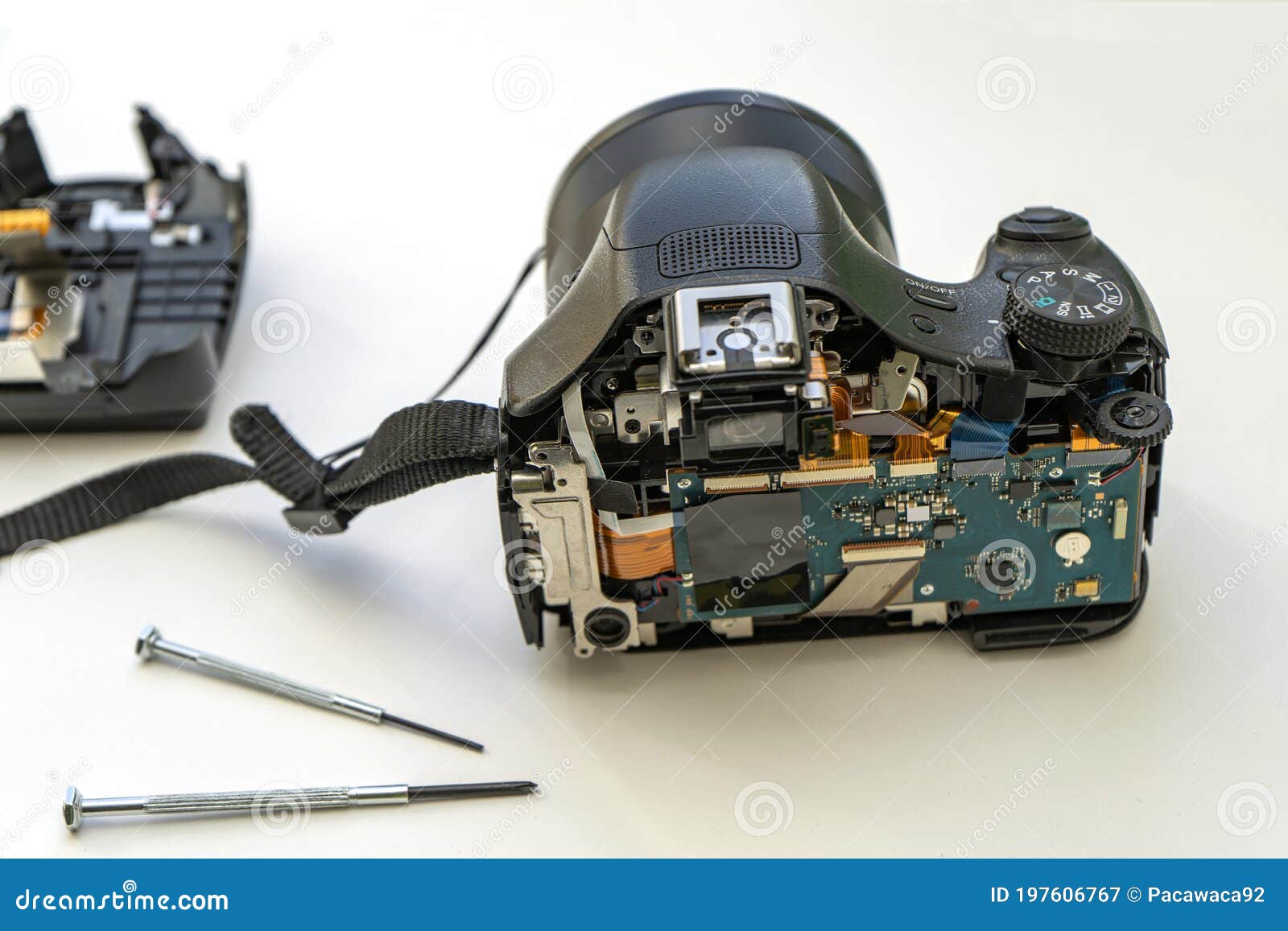 The Camera is Disassembled. Repair of a Digital Camera Stock Image ...