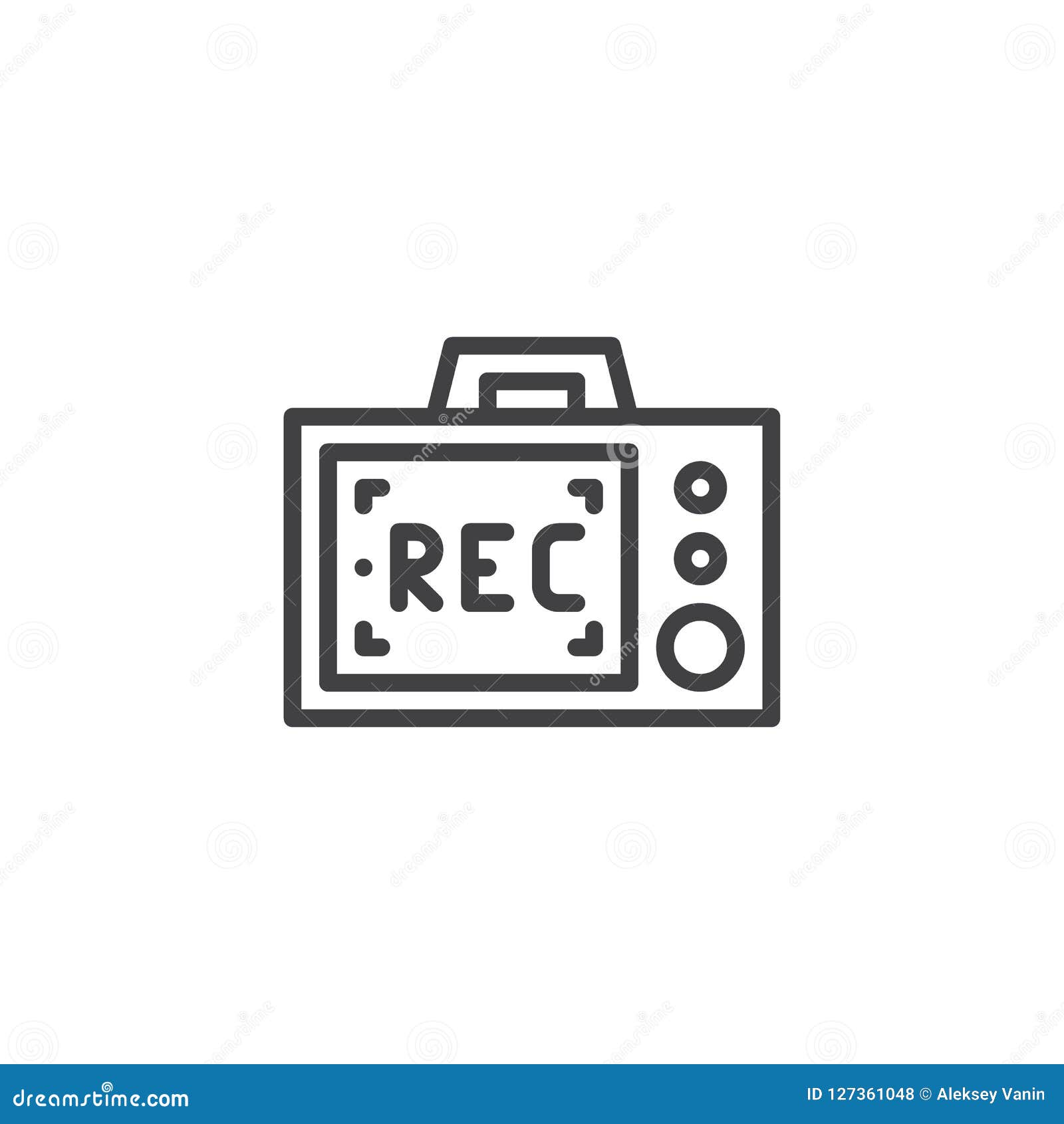 Camera Display Record Outline Icon Stock Vector - Illustration of ...