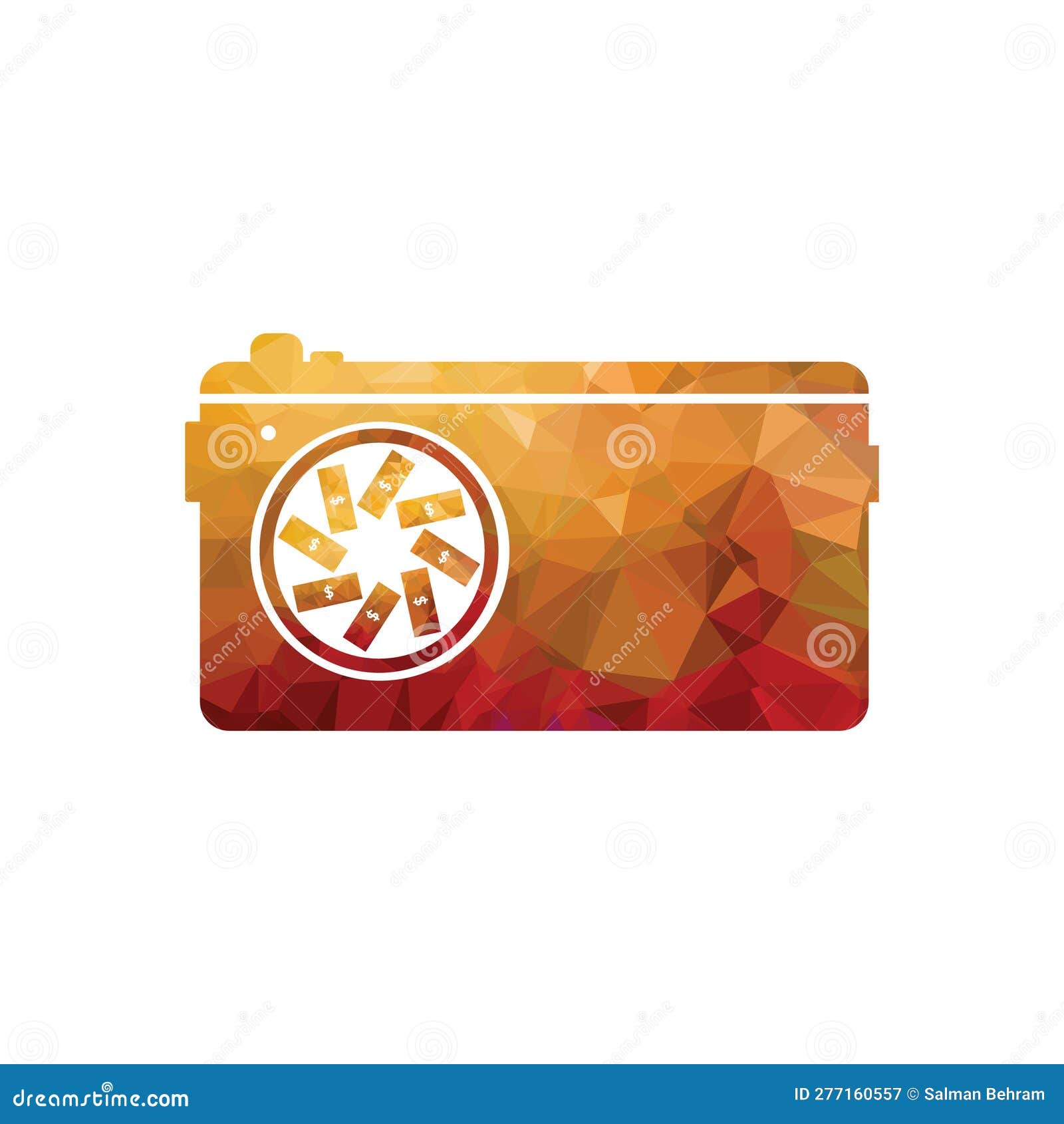 Camera Dollar Logo Design Icon. Vector Illustration Currency Stock ...