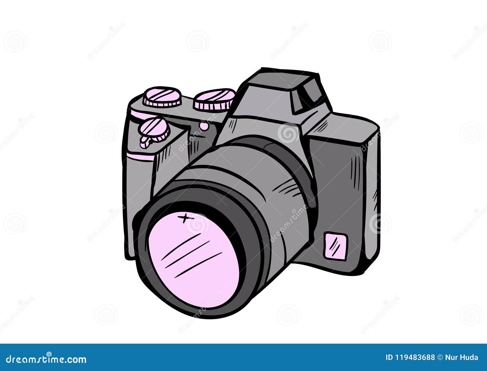 Camera Doodle Icon Vector with White Background Stock Vector ...