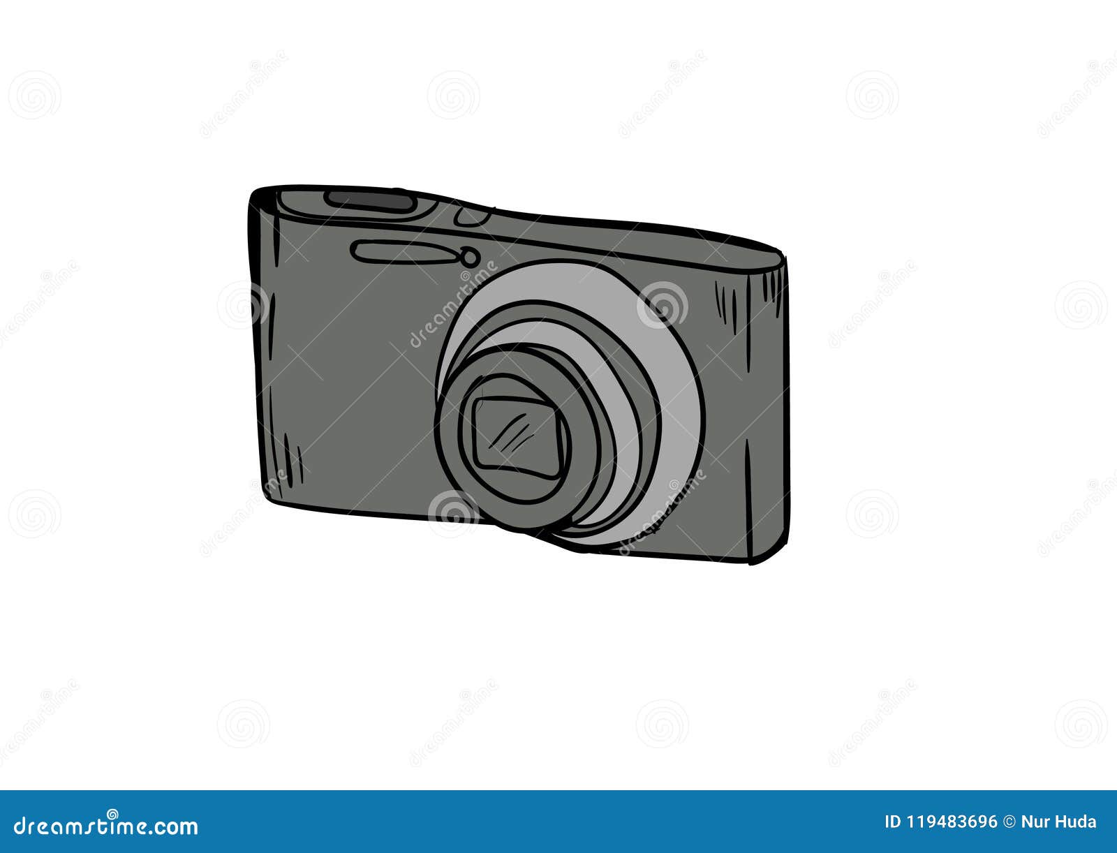 Camera Doodle Icon Vector with White Background Stock Vector ...