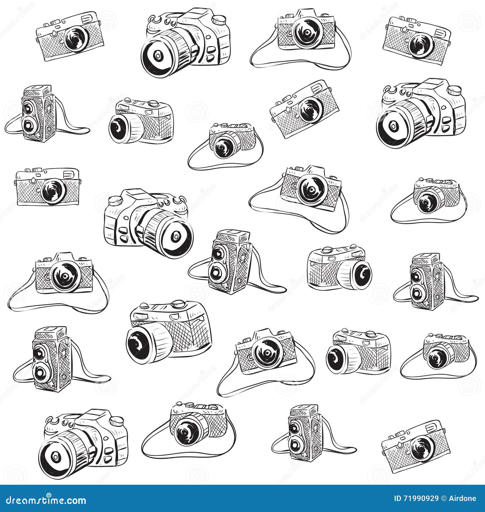 Camera Doodle Illustration stock vector. Illustration of simple - 71990929