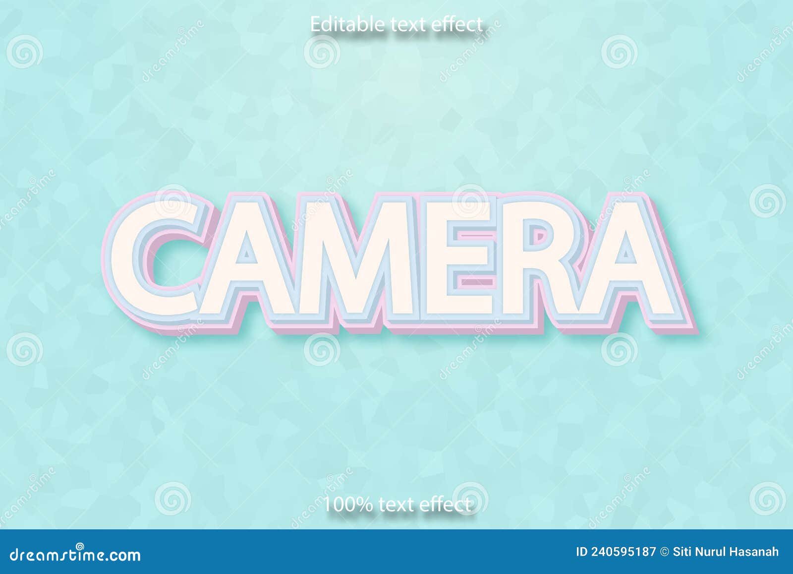 Camera Editable Text Effect Cartoon Style Stock Vector - Illustration ...