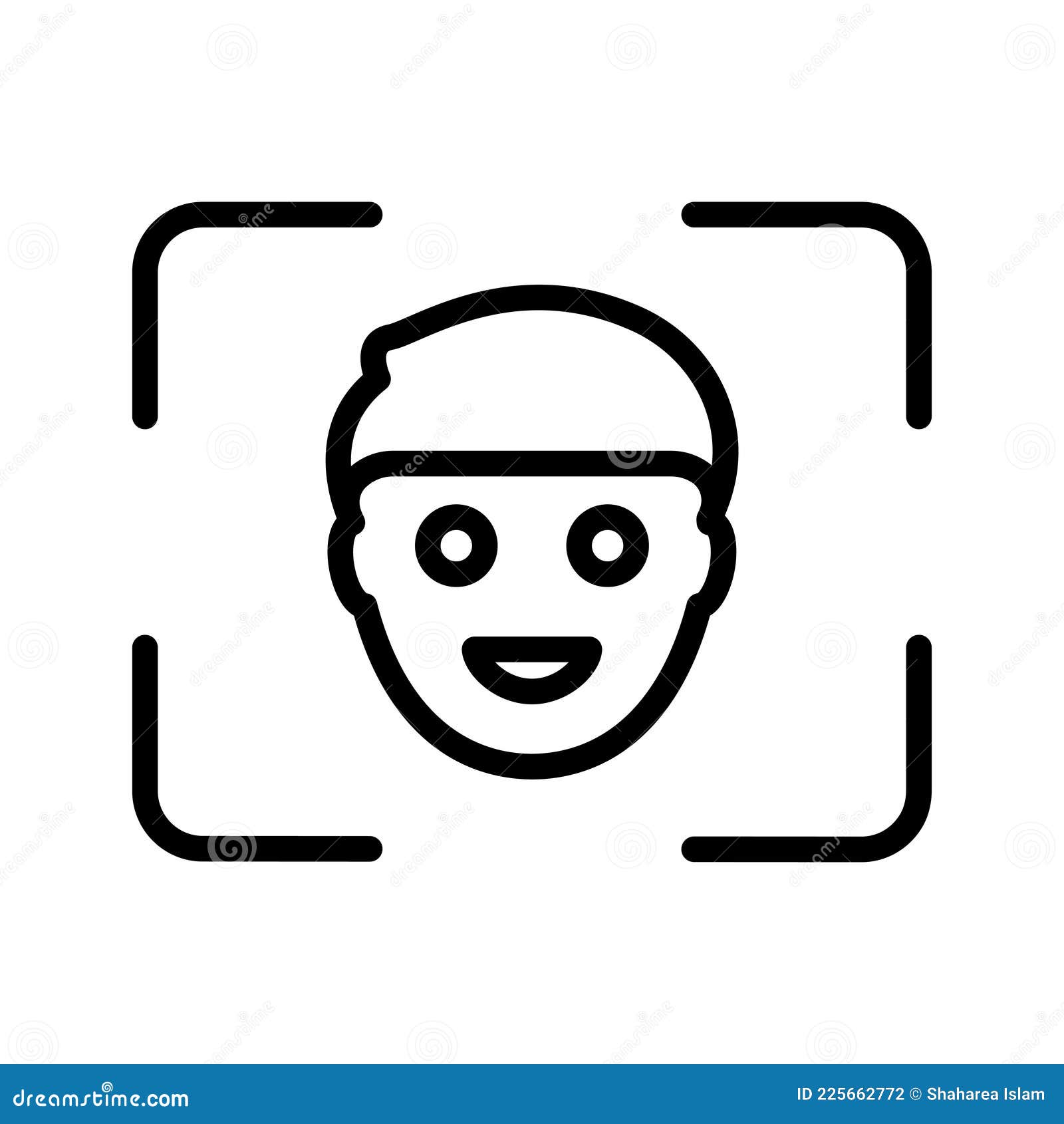 Camera face detection icon stock vector. Illustration of dslr - 225662772