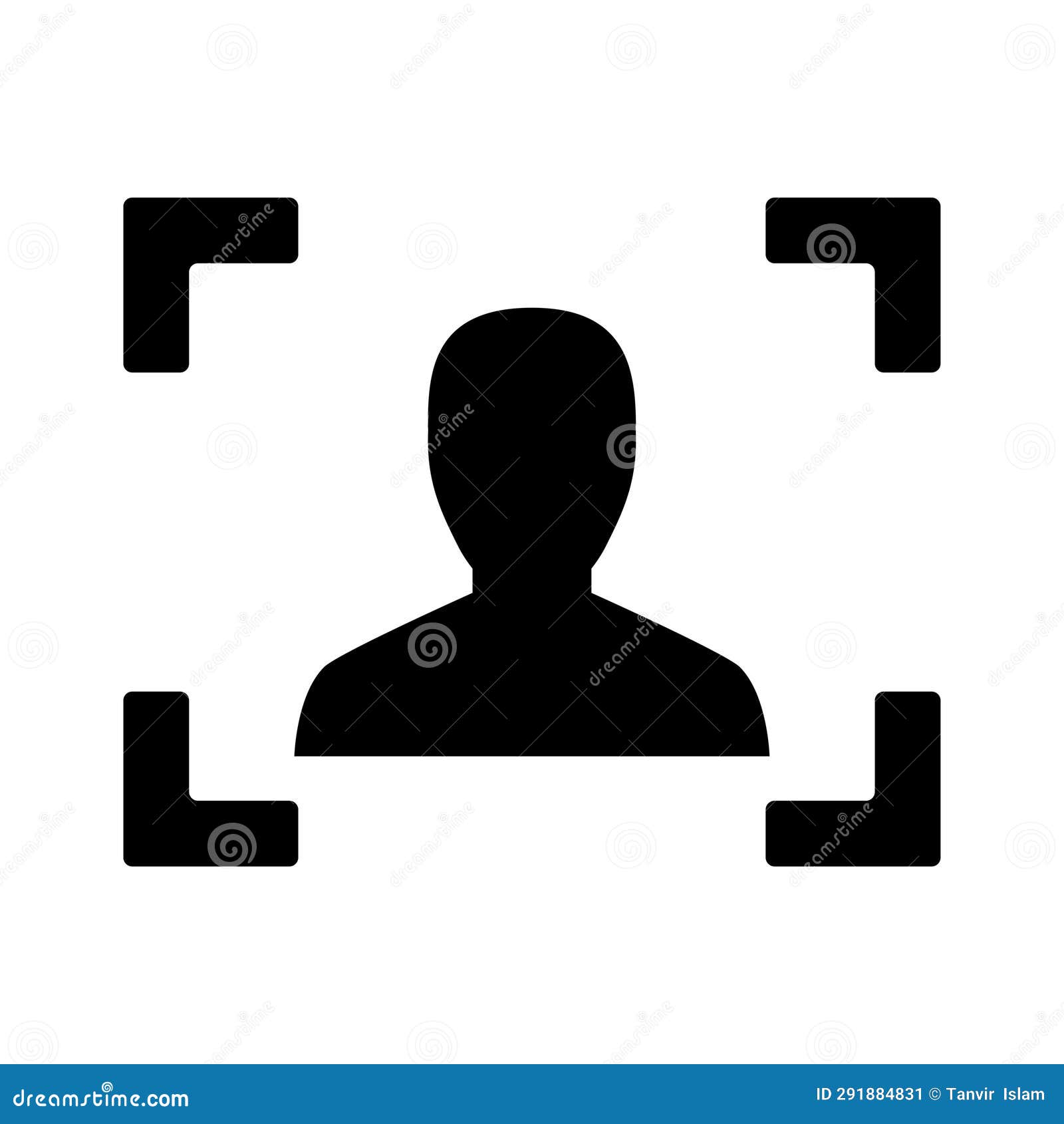 Camera Face Detection Icon Stock Vector Illustration Of Beautiful