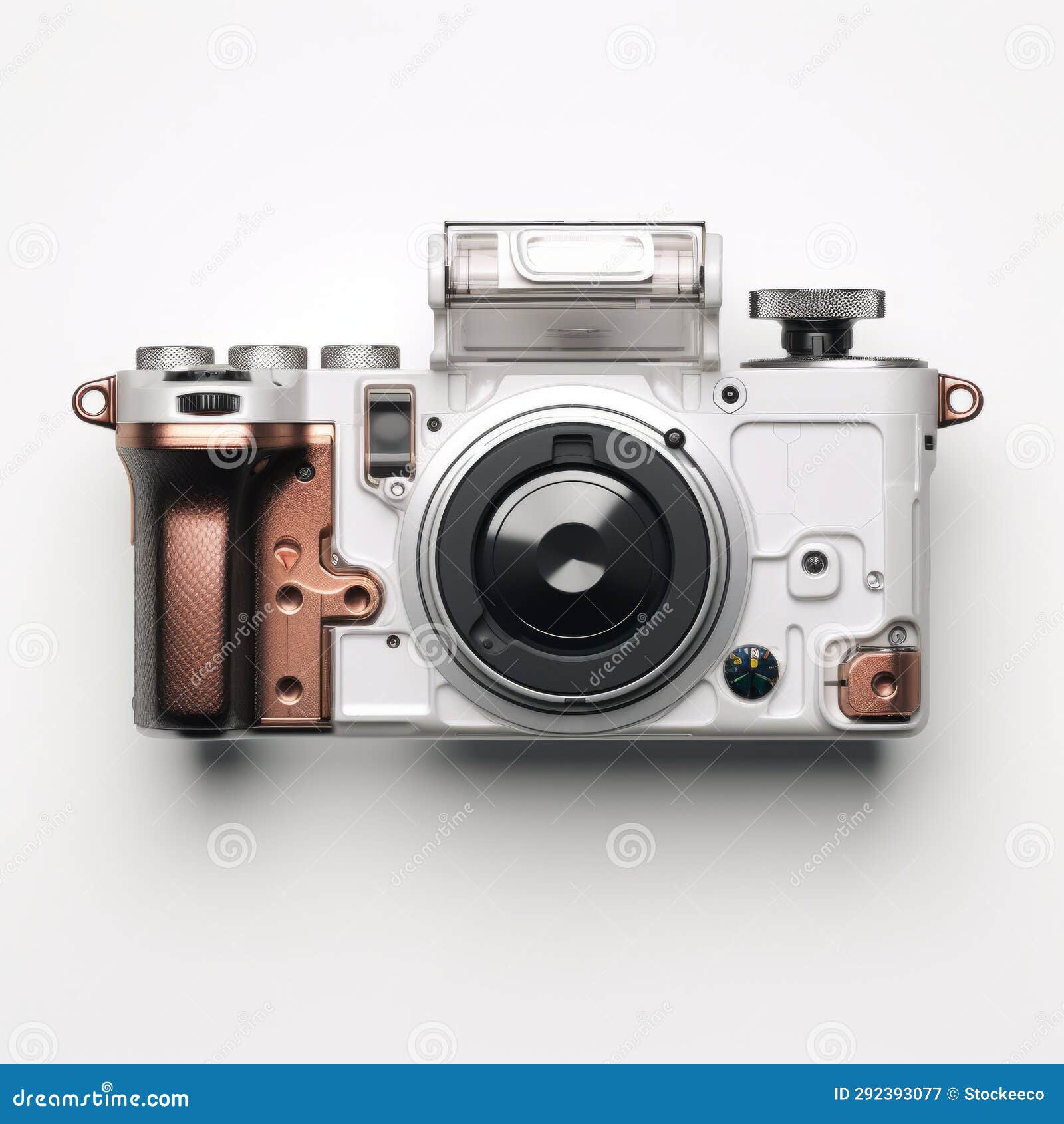 Hyper-realistic Water Camera Mockup With Gold And Copper Frame Royalty ...