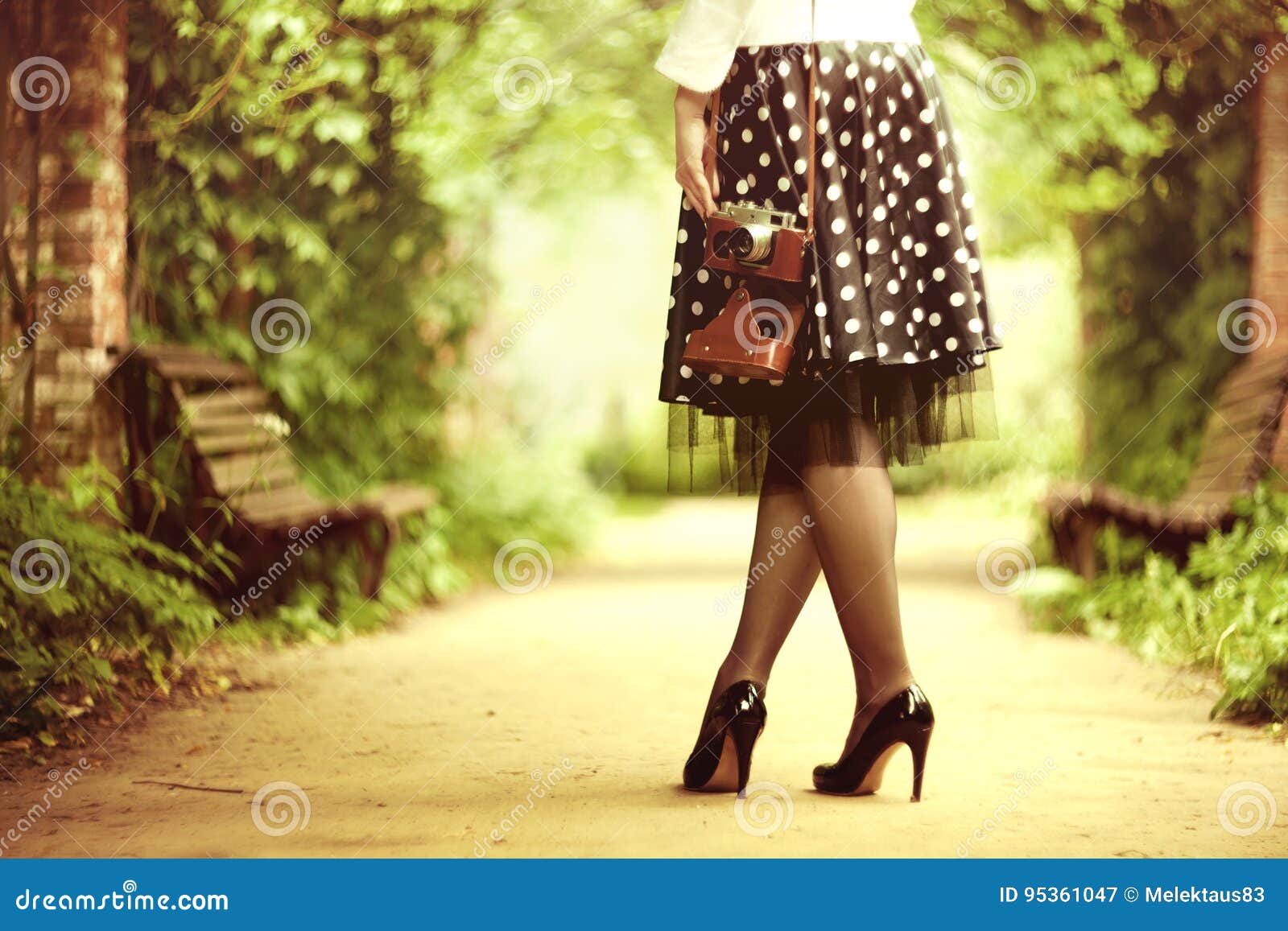 Camera and female legs stock image. Image of people, female - 95361047