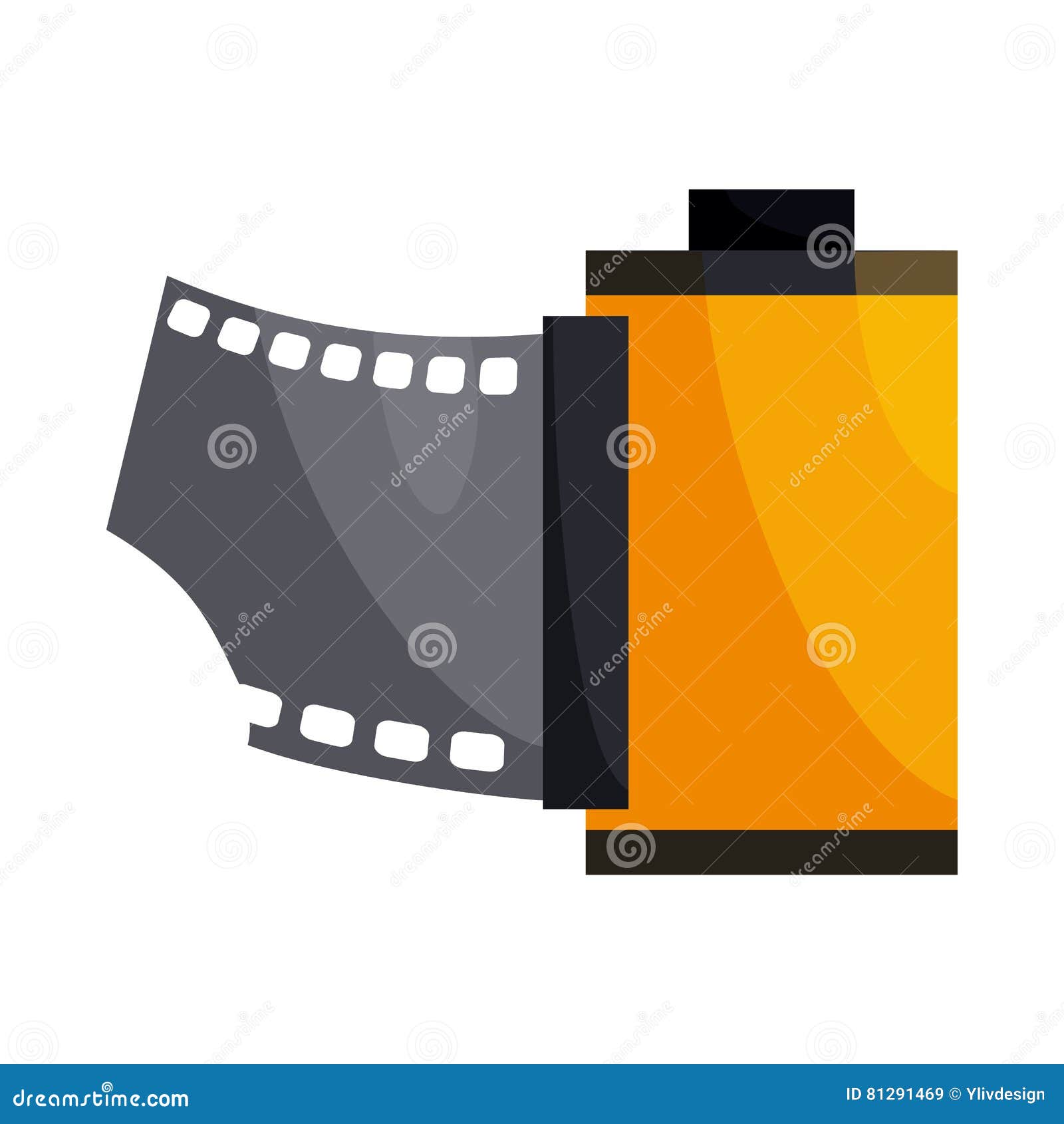 Camera Film Roll Icon, Cartoon Style Stock Vector - Illustration of ...