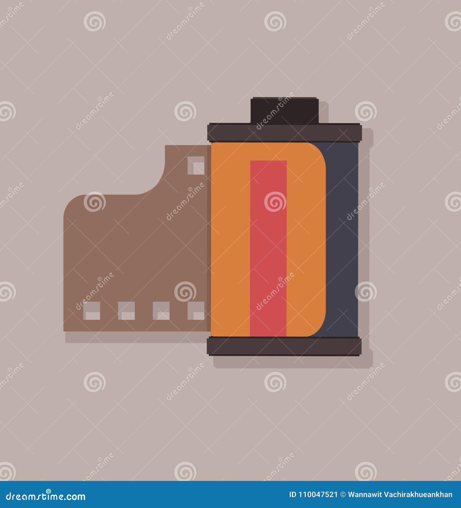 Camera film Roll vector stock vector. Illustration of equipment - 110047521