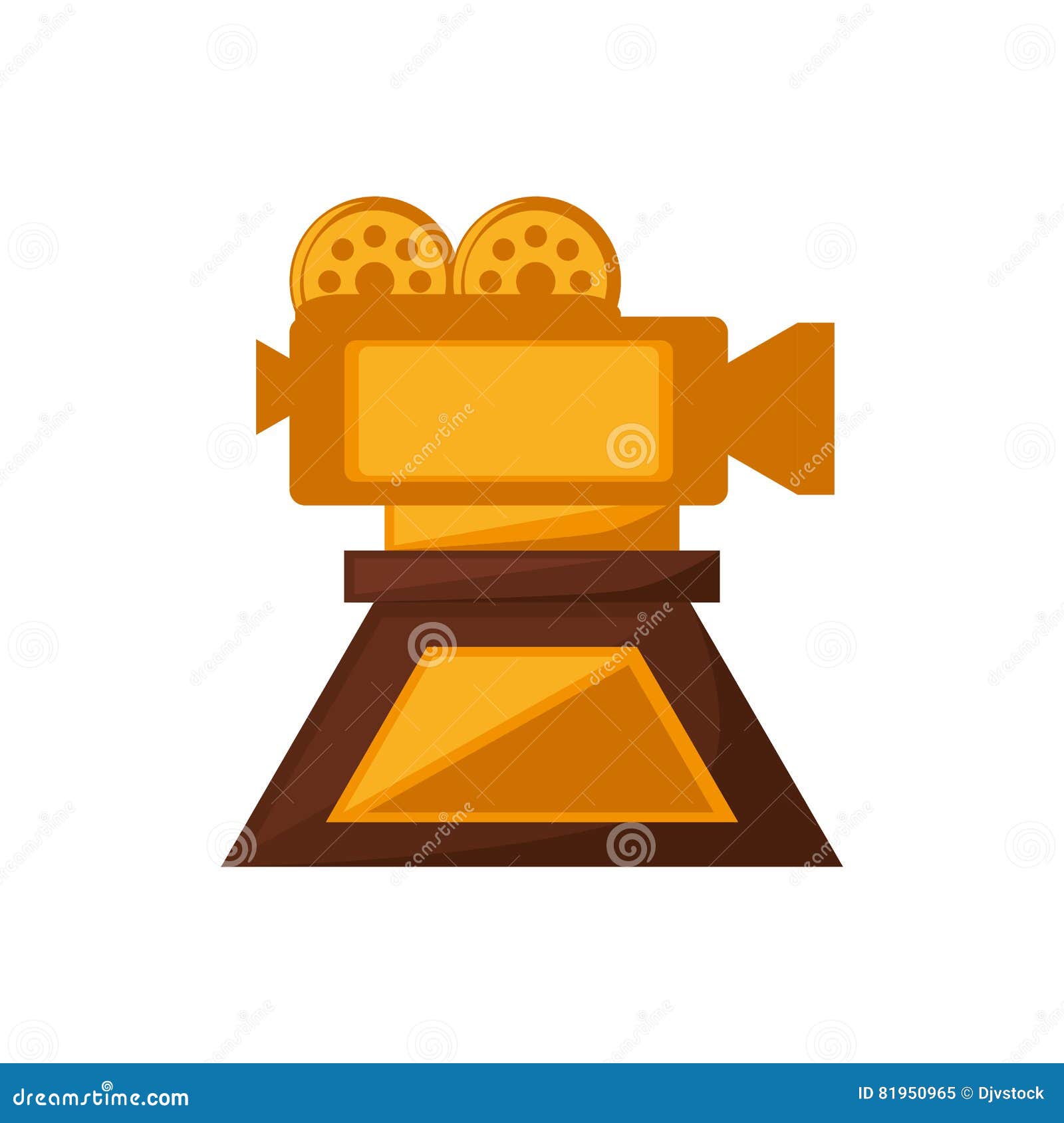 Camera Film Trophy Awards Gold Stock Vector - Illustration of ...