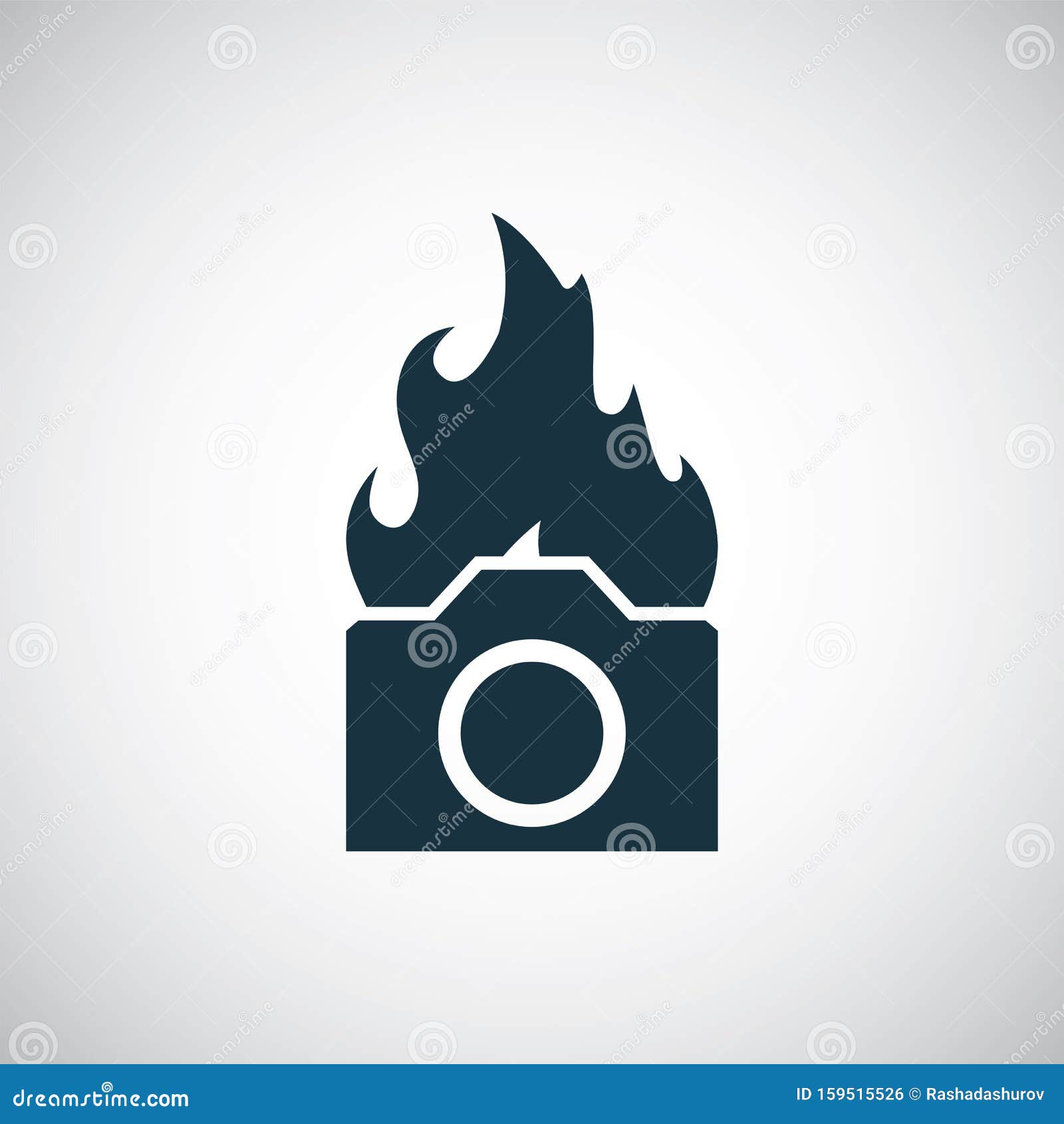 Camera Flame Icon for Web and Stock Vector - Illustration of camera ...