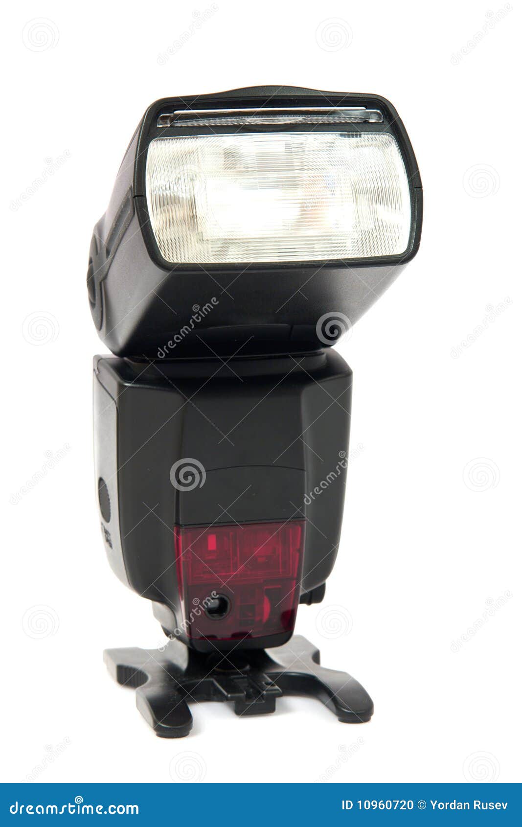 SLR Camera With On-camera Flash Is On Fire. Technical Malfunction ...