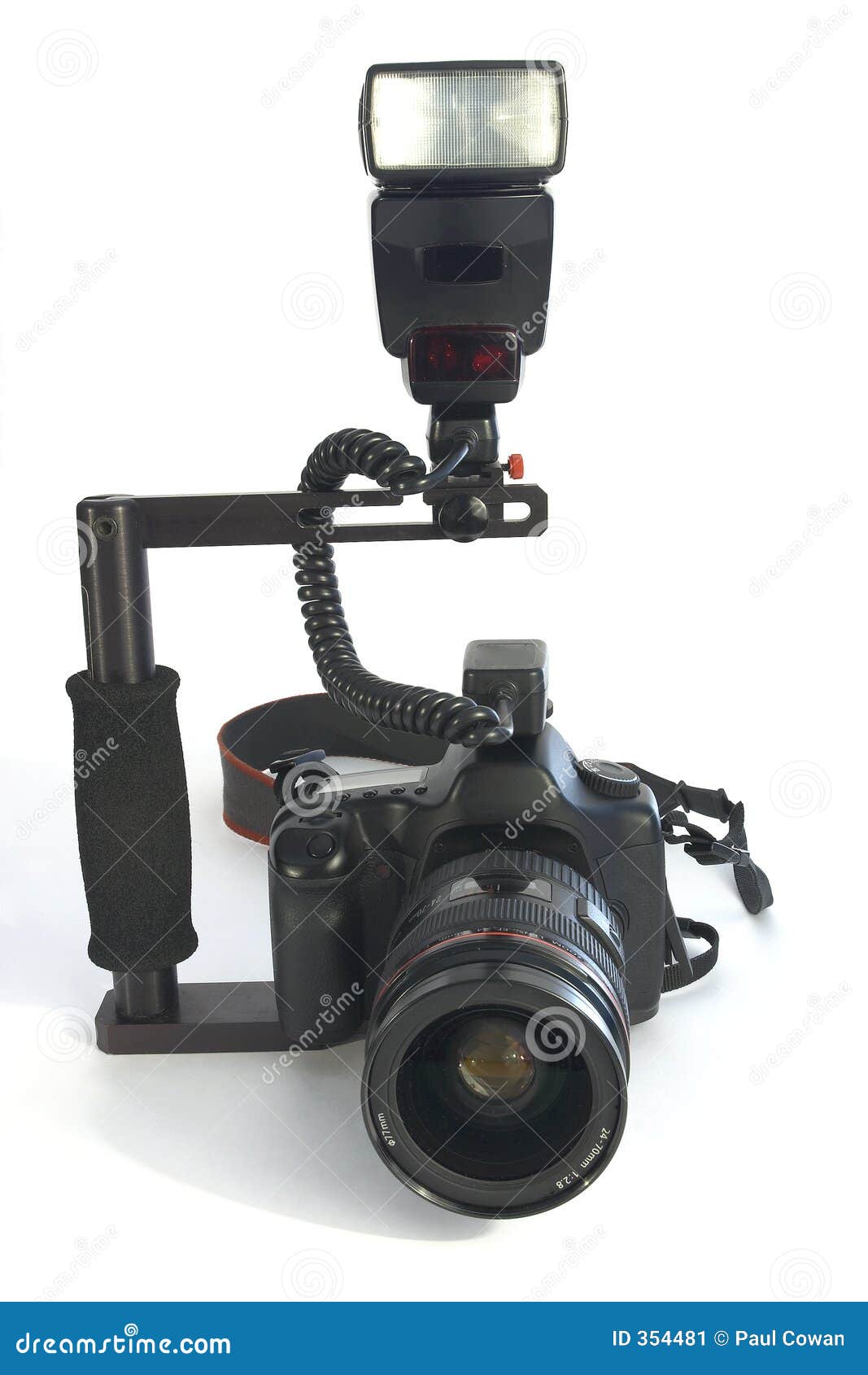 Camera and flash 2 stock image. Image of flash, flashgun - 354481