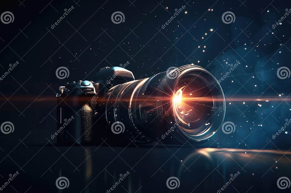 A Camera with a Flash Extending from the Body, Suitable for Use in Low ...