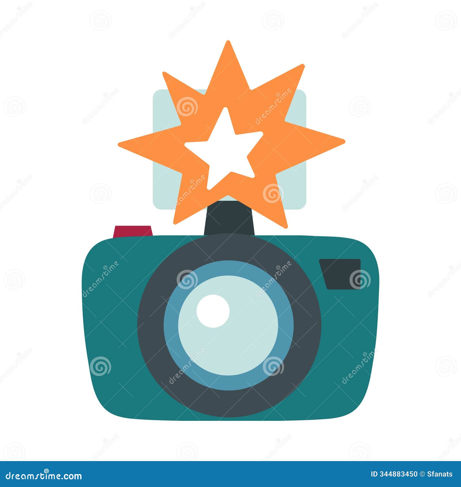 Camera with Flash Icon Clipart Logtotype Isolated Illustration Stock ...