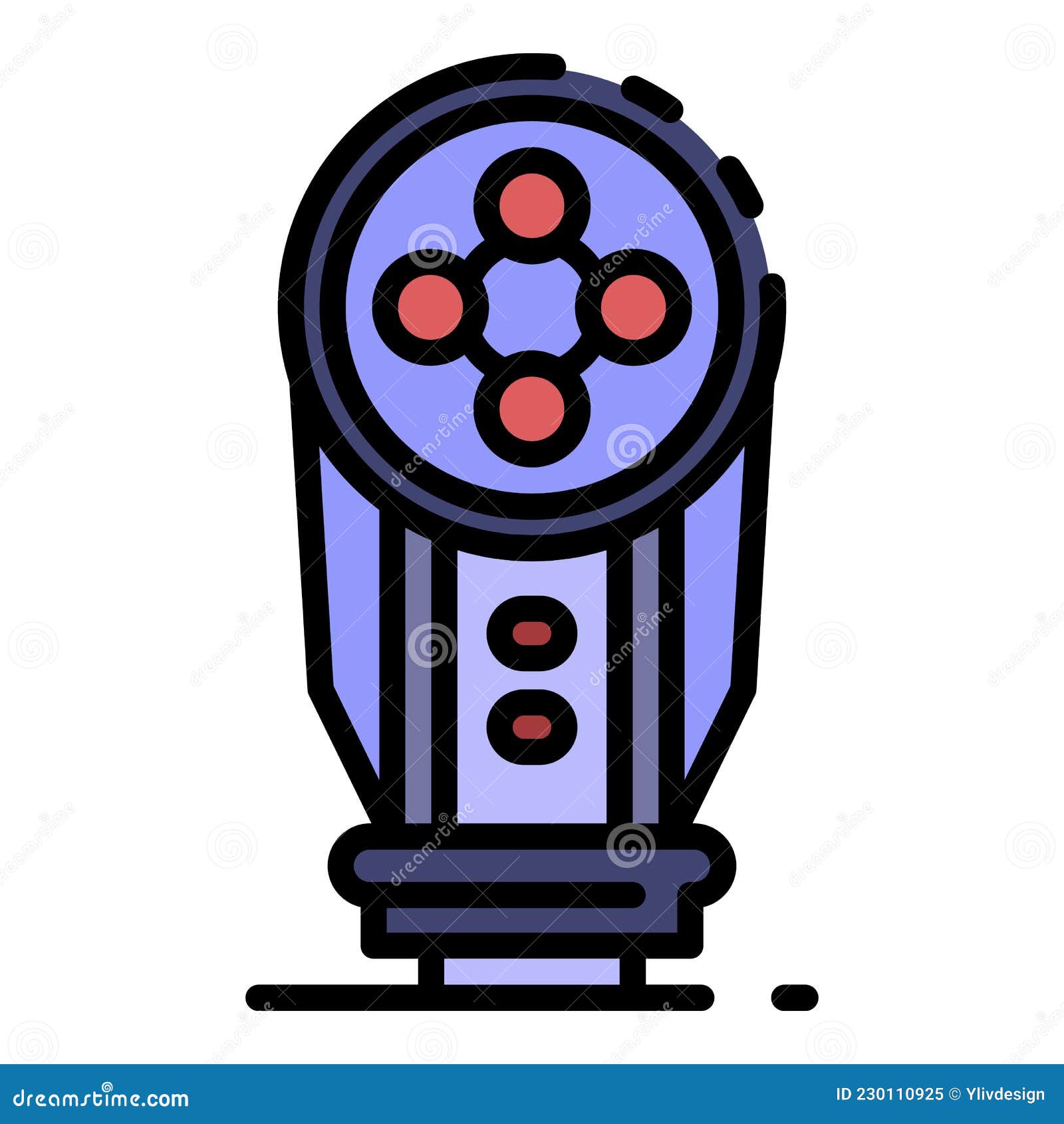 Camera Flash Icon Color Outline Vector Stock Vector - Illustration of ...
