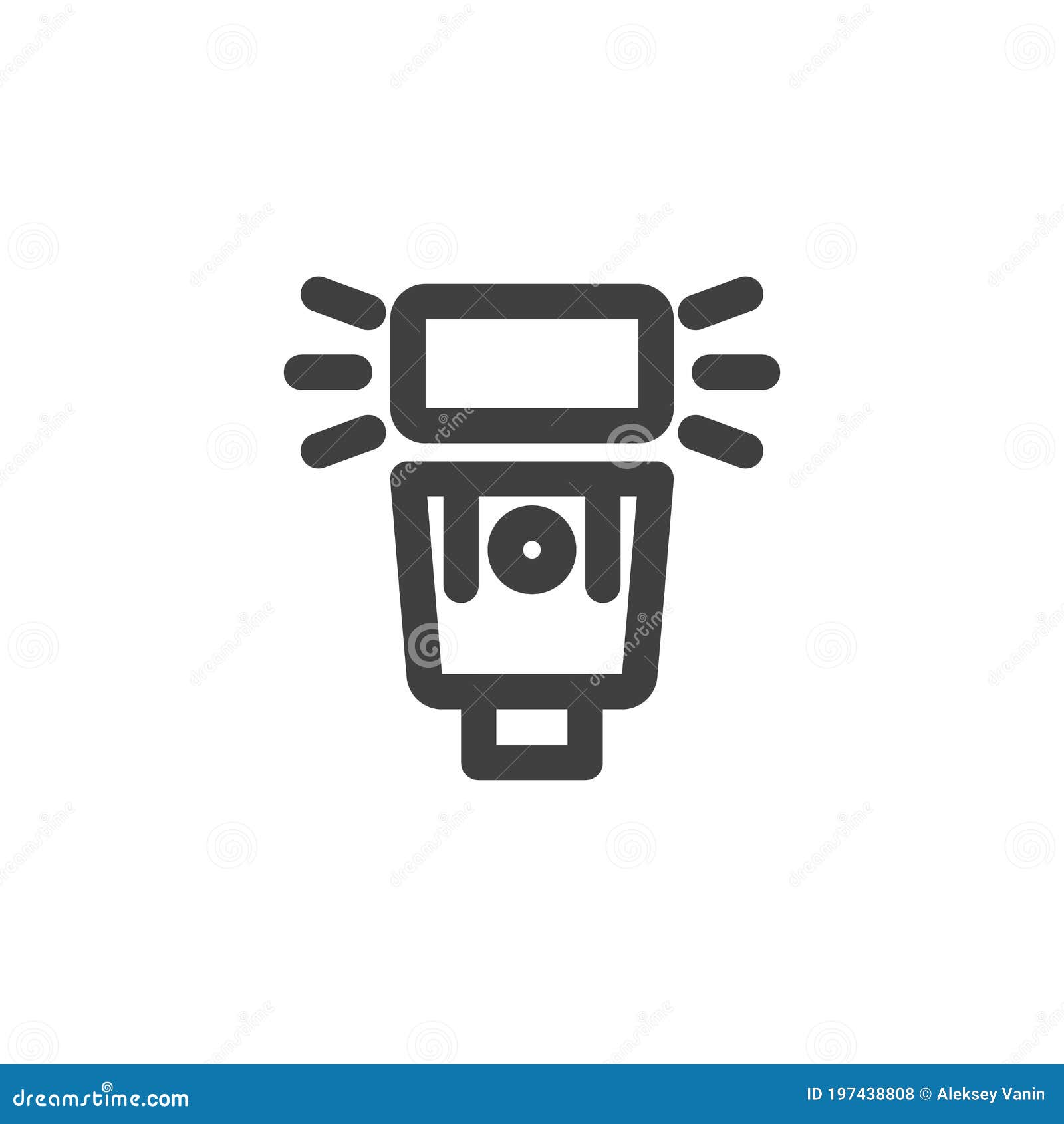 Camera flash line icon stock vector. Illustration of outline - 197438808