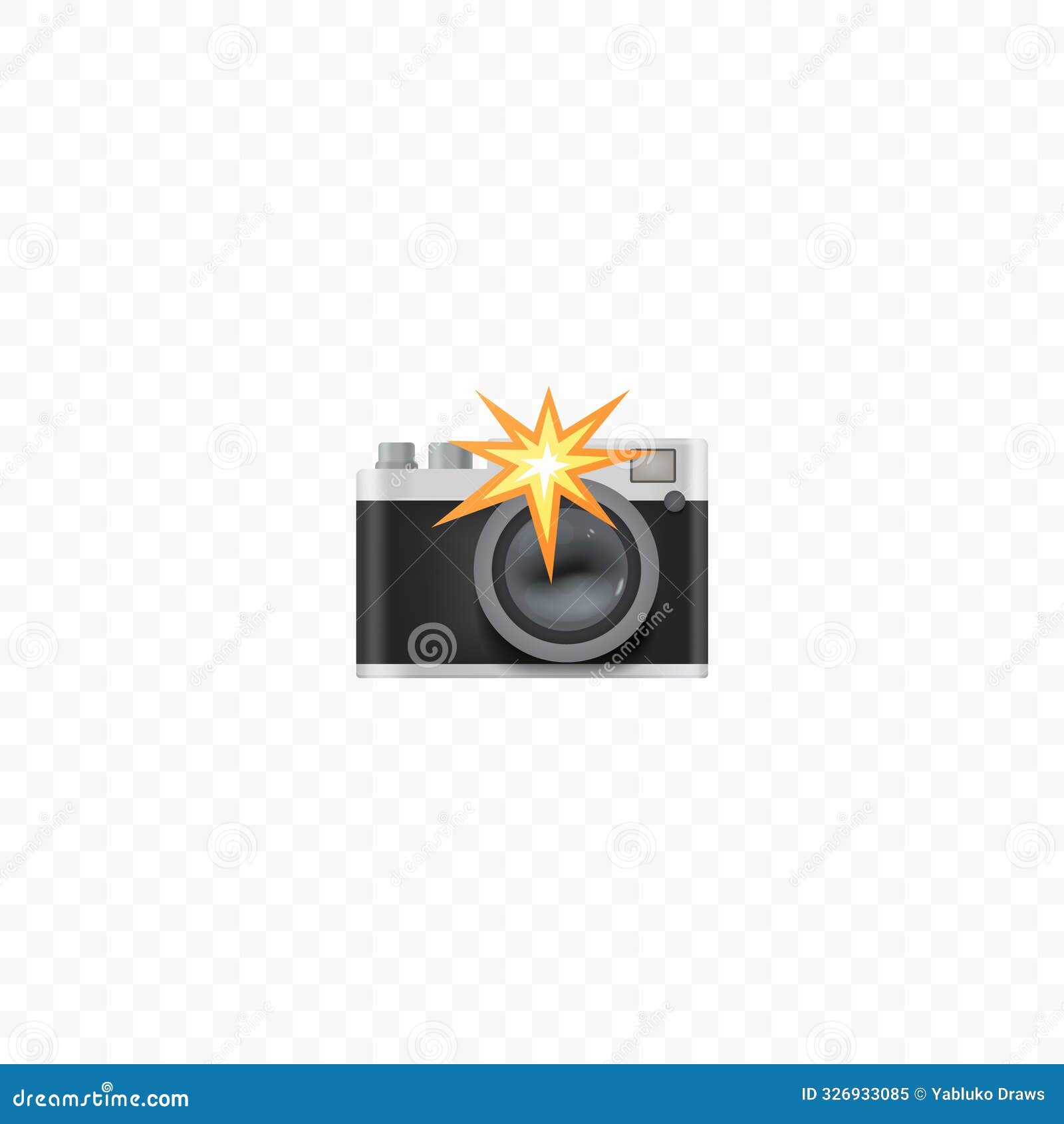 Camera with a Flash Realistic 3d Icon Stock Vector - Illustration of ...