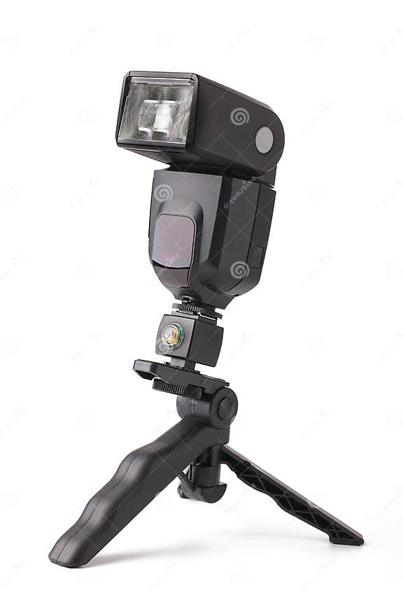 Camera flash on stand stock image. Image of camera, shot - 12324333