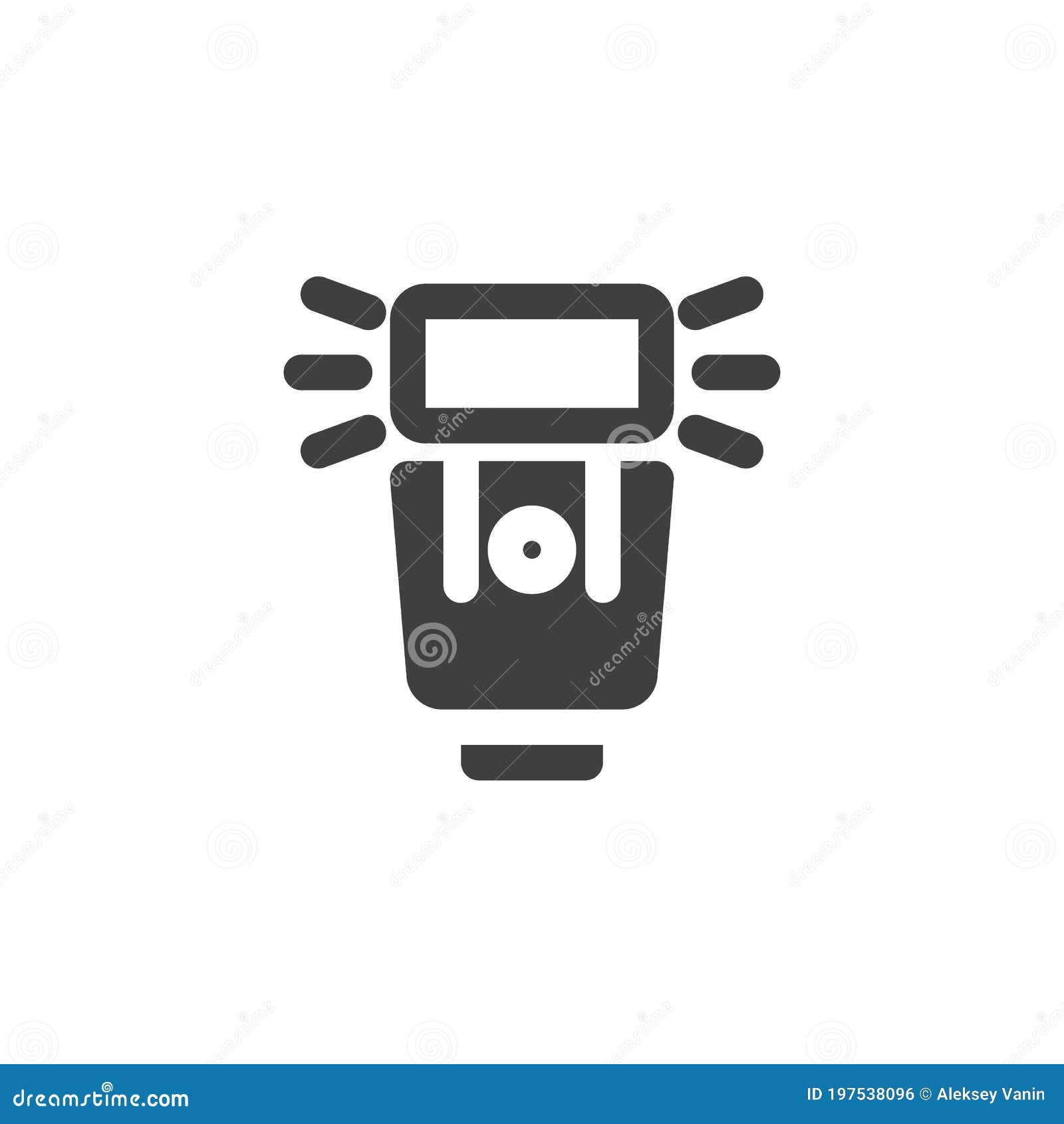 Camera flash vector icon stock vector. Illustration of symbol - 197538096