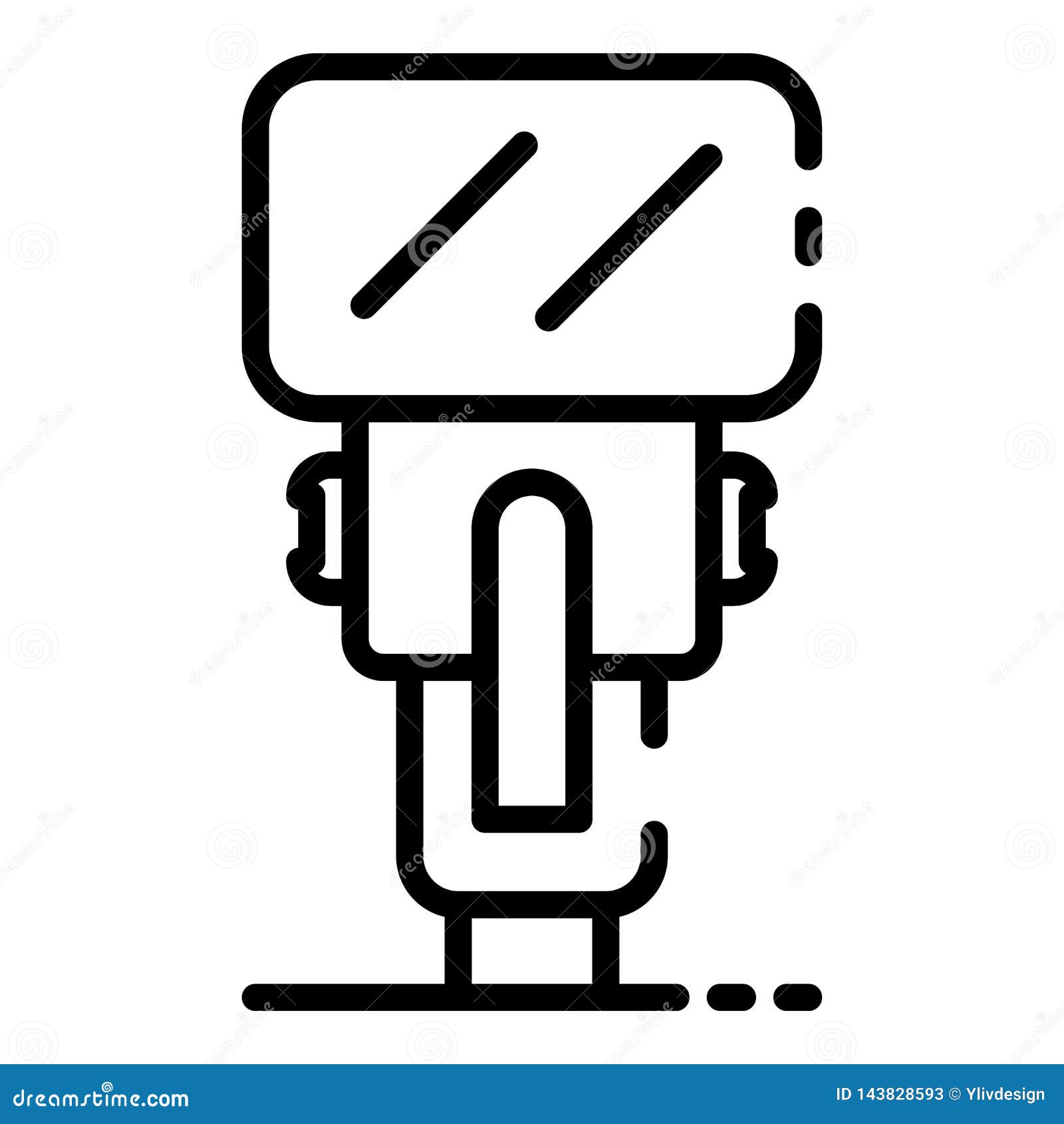 Camera Flashlight Icon, Outline Style Stock Vector - Illustration of ...