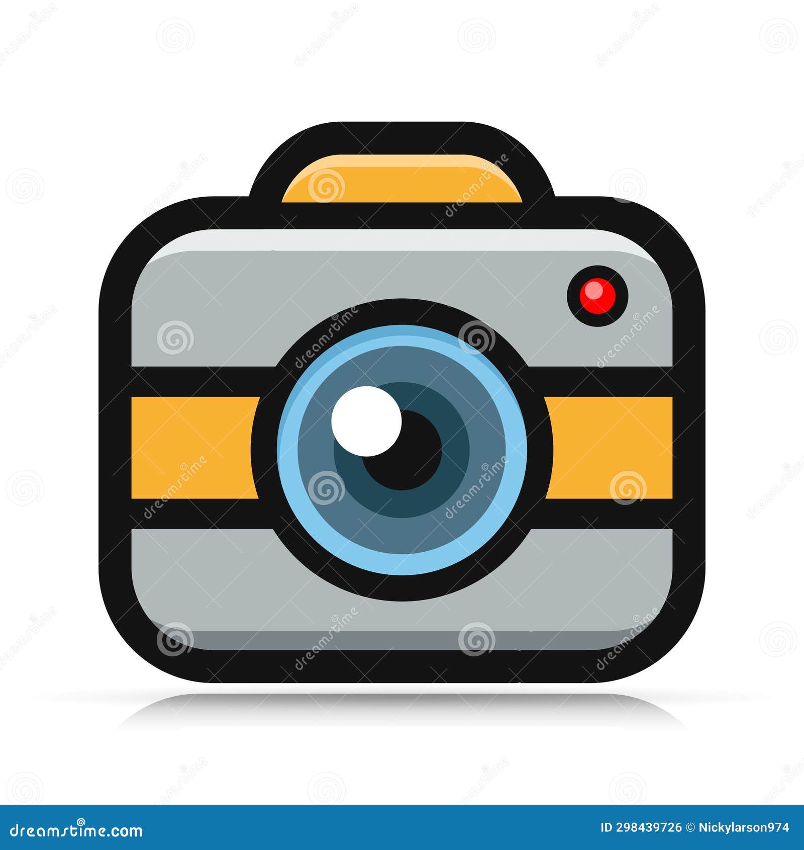 Camera Flat Design Isolated Cartoon Stock Vector - Illustration of ...