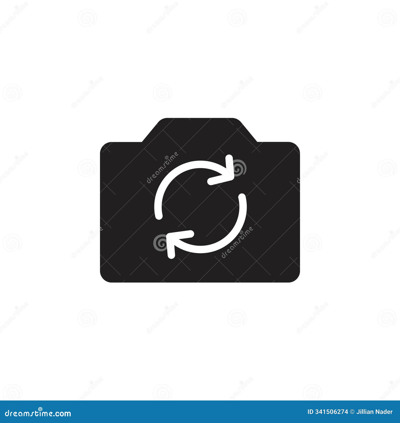 Camera Flip Icon Flat Line Illustration Stock Illustration ...