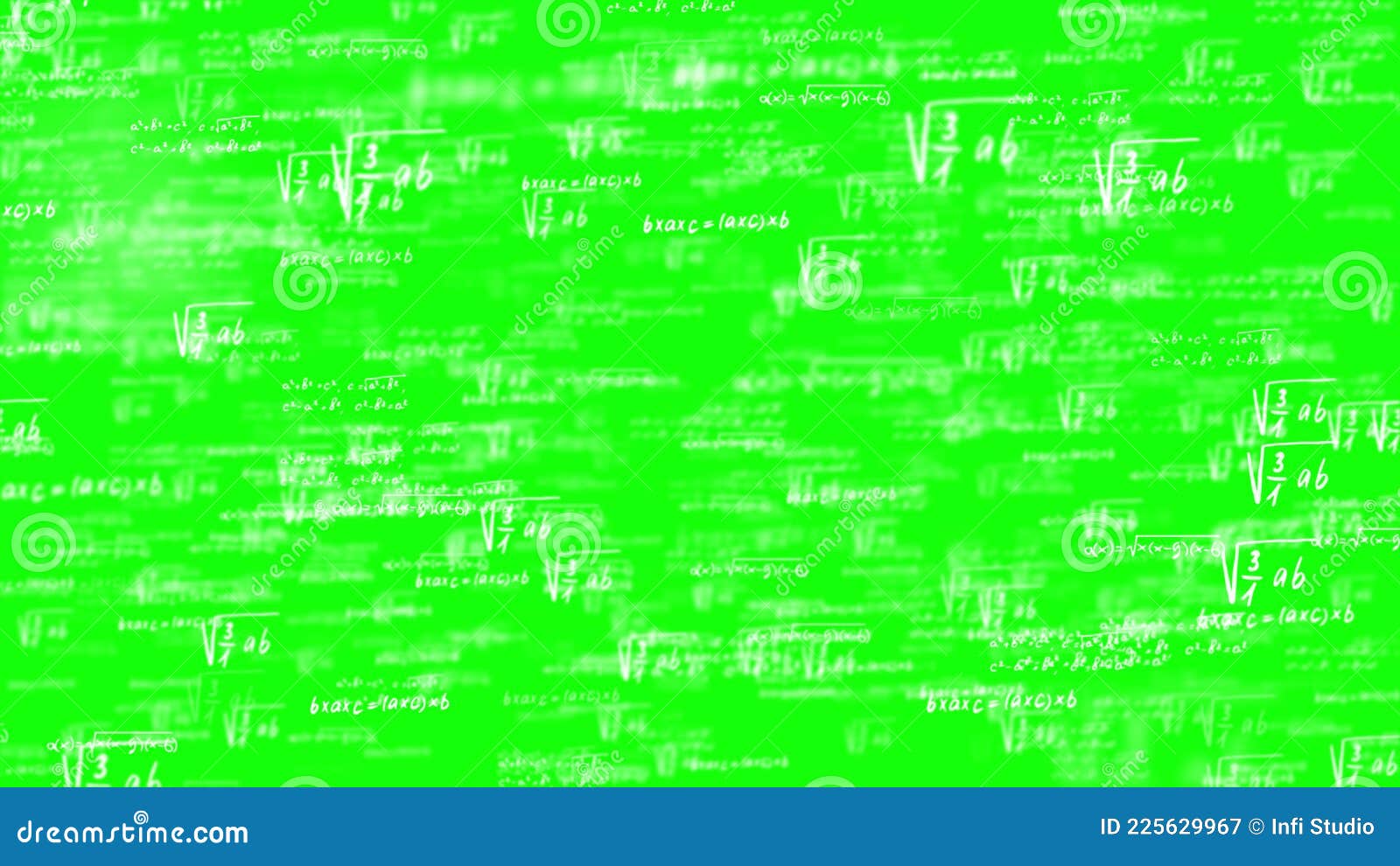 Camera Flying through Math Formulas Green Screen Loop Animation Background. Stock Video - Video ...