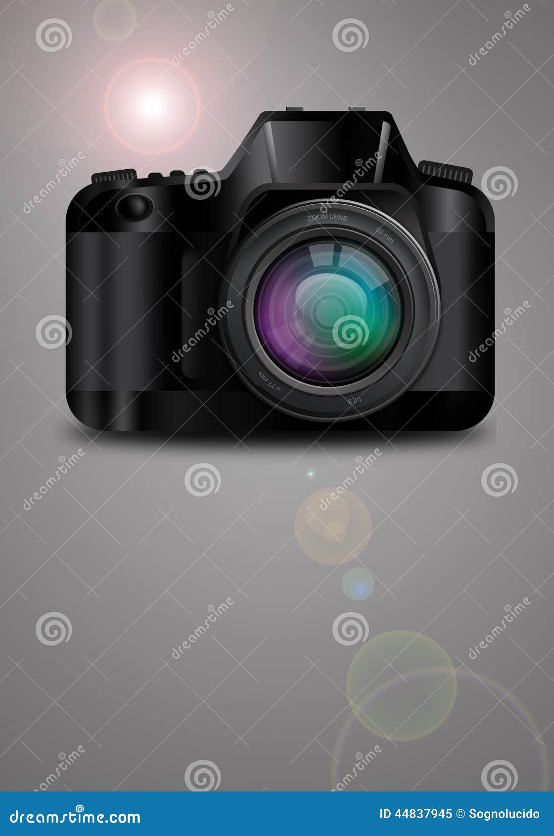 Camera with focal stock illustration. Illustration of zoom - 44837945