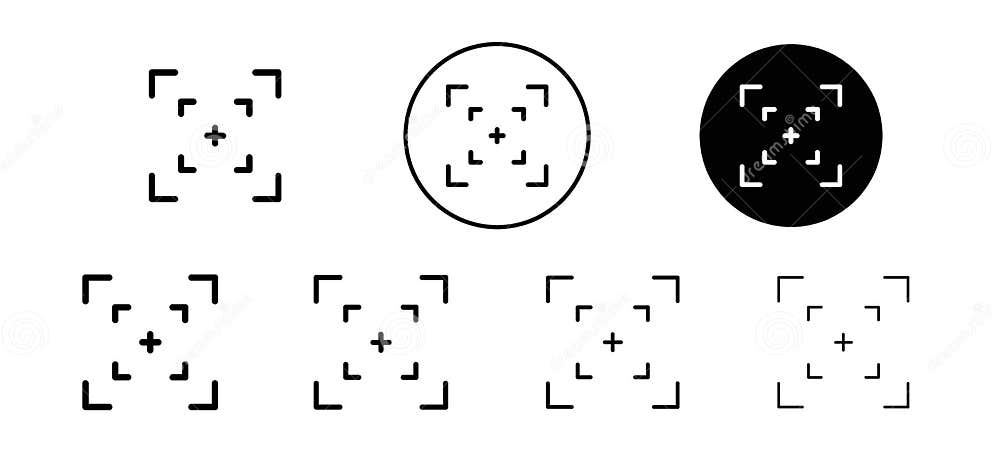 Camera Focus Frame Vector Icon Set Collection. Camera Focus Frame ...