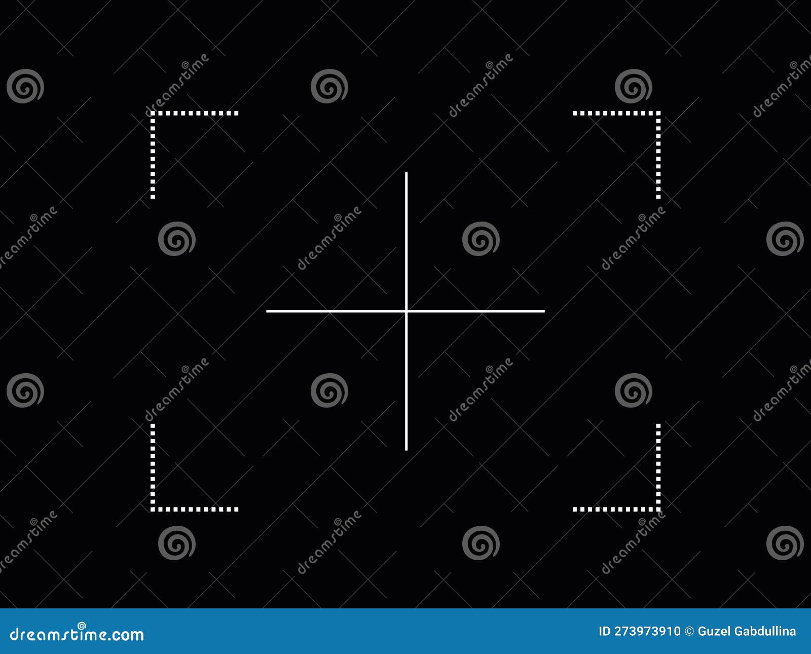 Camera Focus Lens Icon on Dark Background. Photo Camera Viewfinder ...