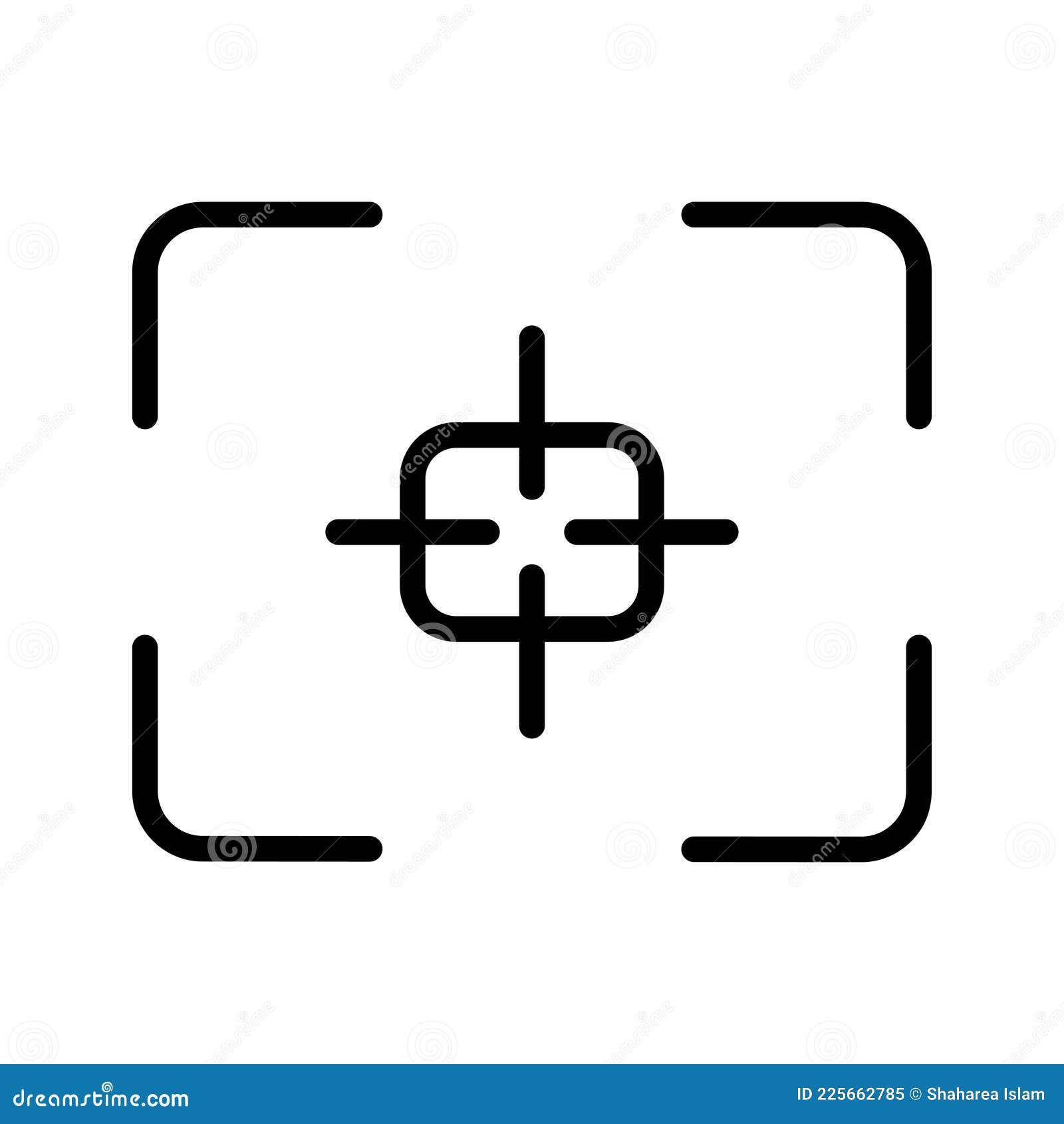 Camera focus point icon stock vector. Illustration of symbol - 225662785