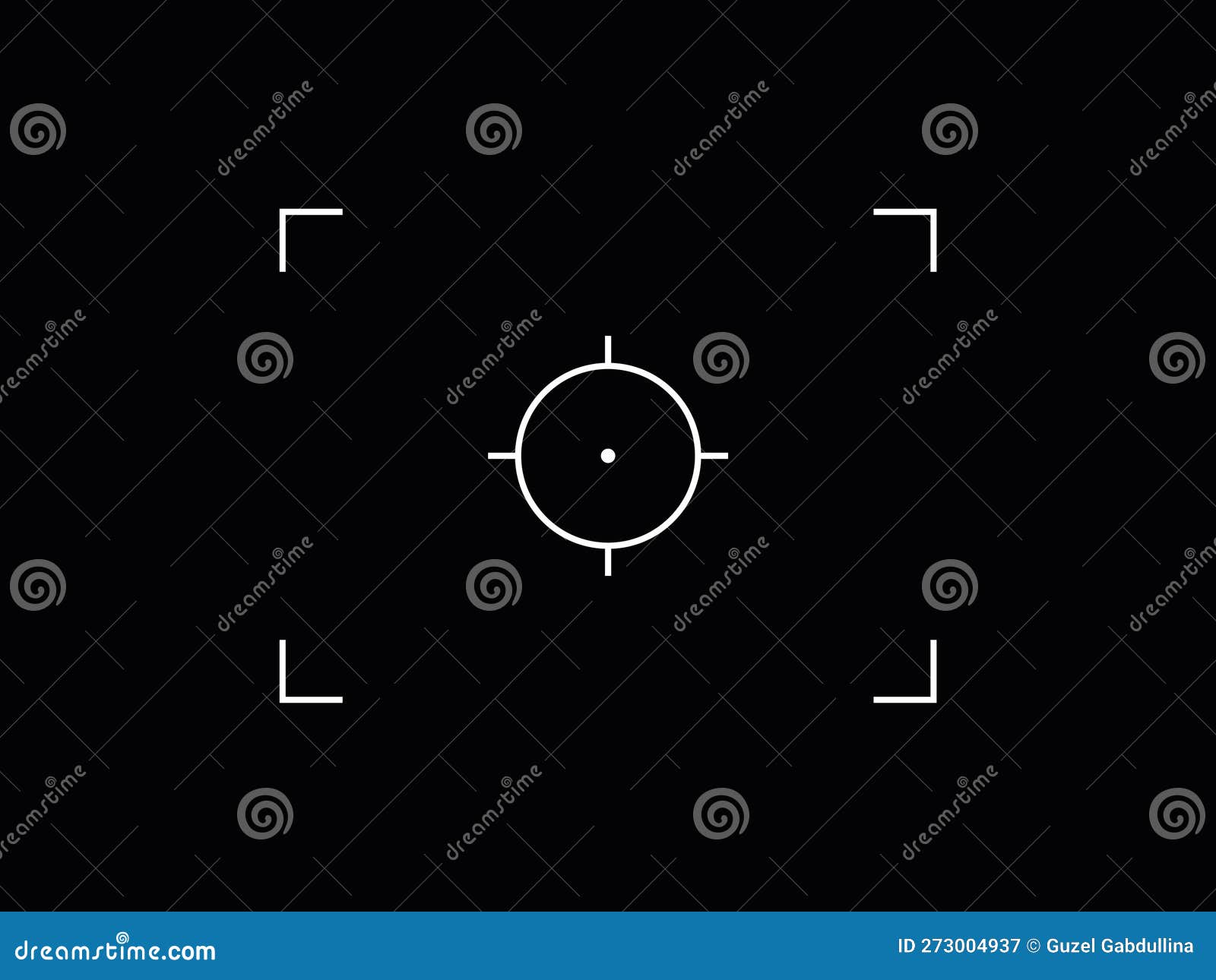 Camera Focus Target Vector Illustration on Dark Background. Photo ...