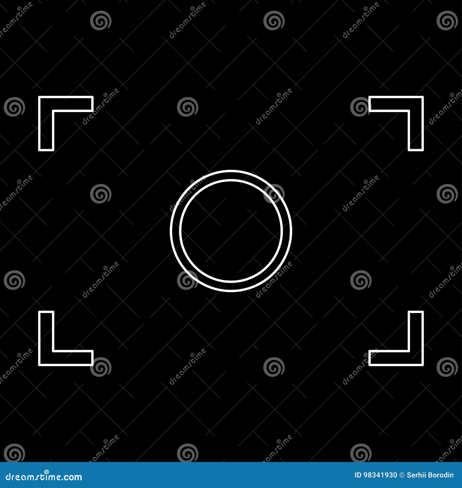 Camera Focus White Color Icon . Stock Vector - Illustration of looks ...