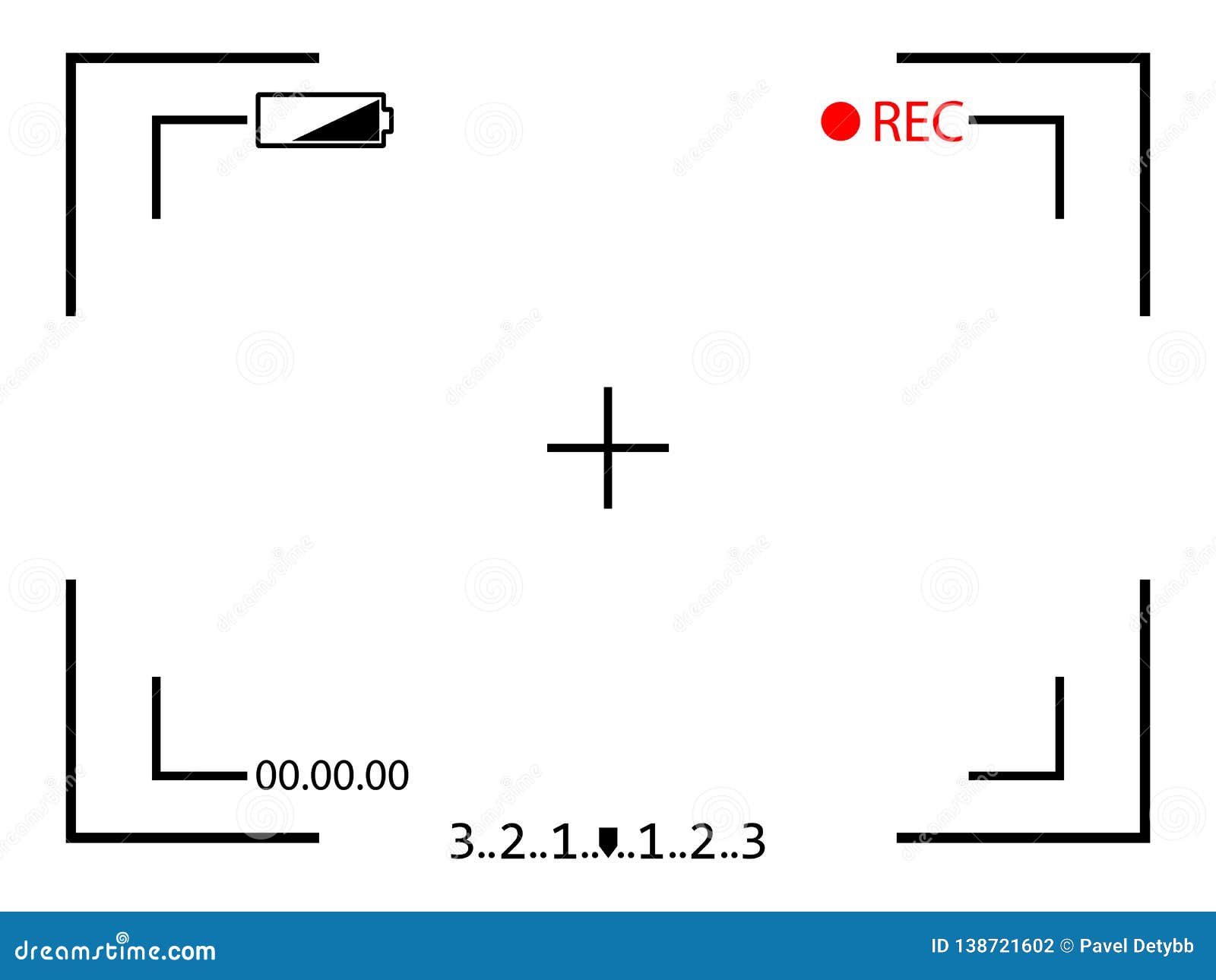 Camera Frame Viewfinder Screen on White Background. Vector Illustration ... Camera Frame Viewfinder Screen on White Background. Vector Illustration ...