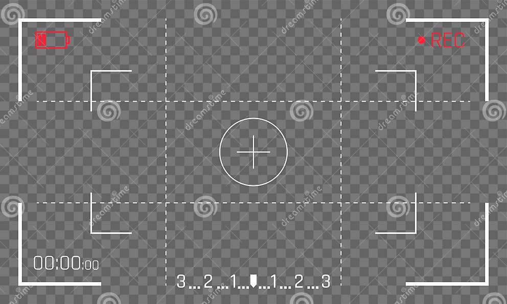 Camera Frame Viewfinder Screen Vector Video Recorder Digital Display on ...