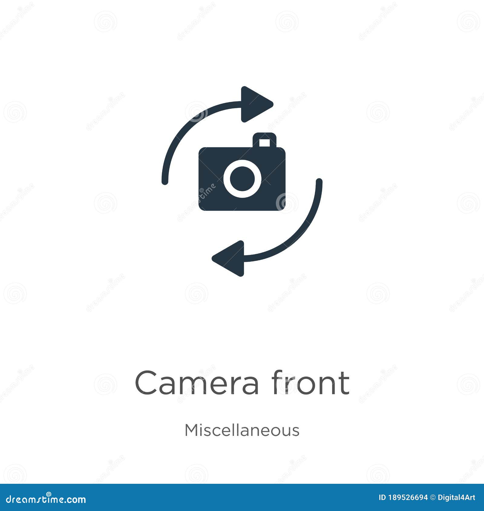 Camera Front Icon Vector. Trendy Flat Camera Front Icon from ...