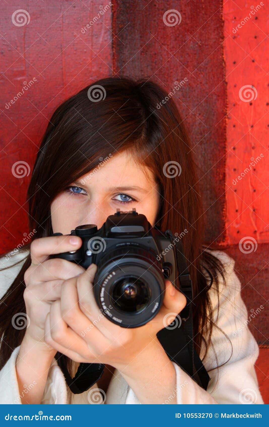 Camera girl 2 stock photo. Image of zoom, beautiful, lens - 10553270