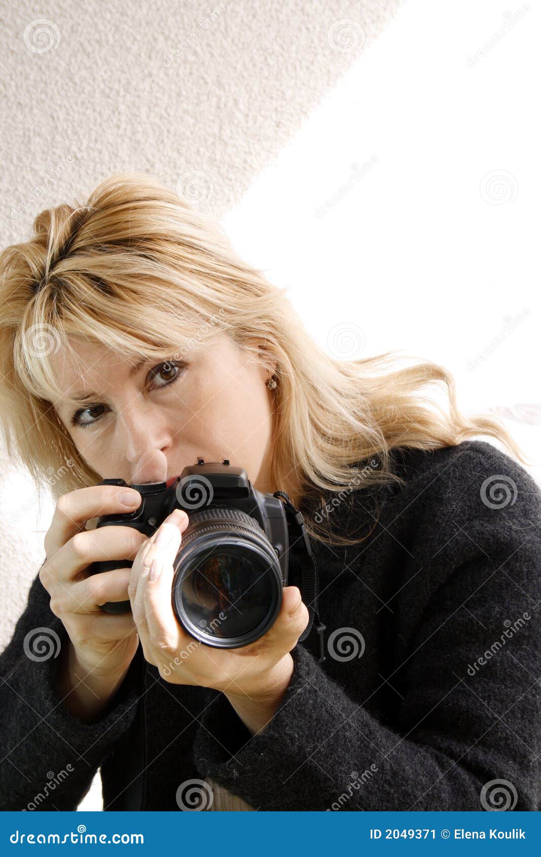 Camera girl stock image. Image of girl, camera, isolated - 2049371