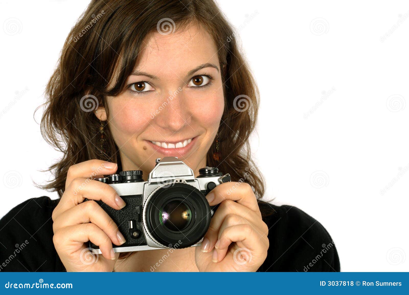 Camera girl stock photo. Image of equipment, shoot, adult - 3037818